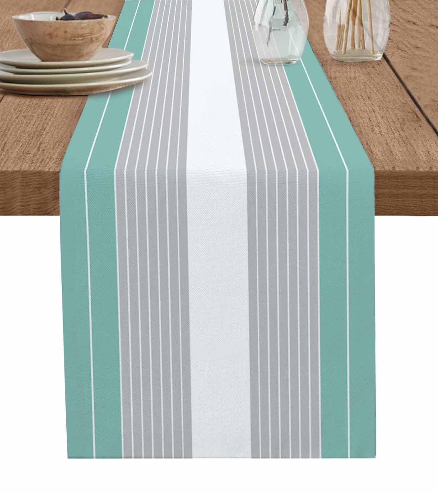 Hokiten Table Runners 36 Inches Long Dress Scarves, Turquoise Grey ...