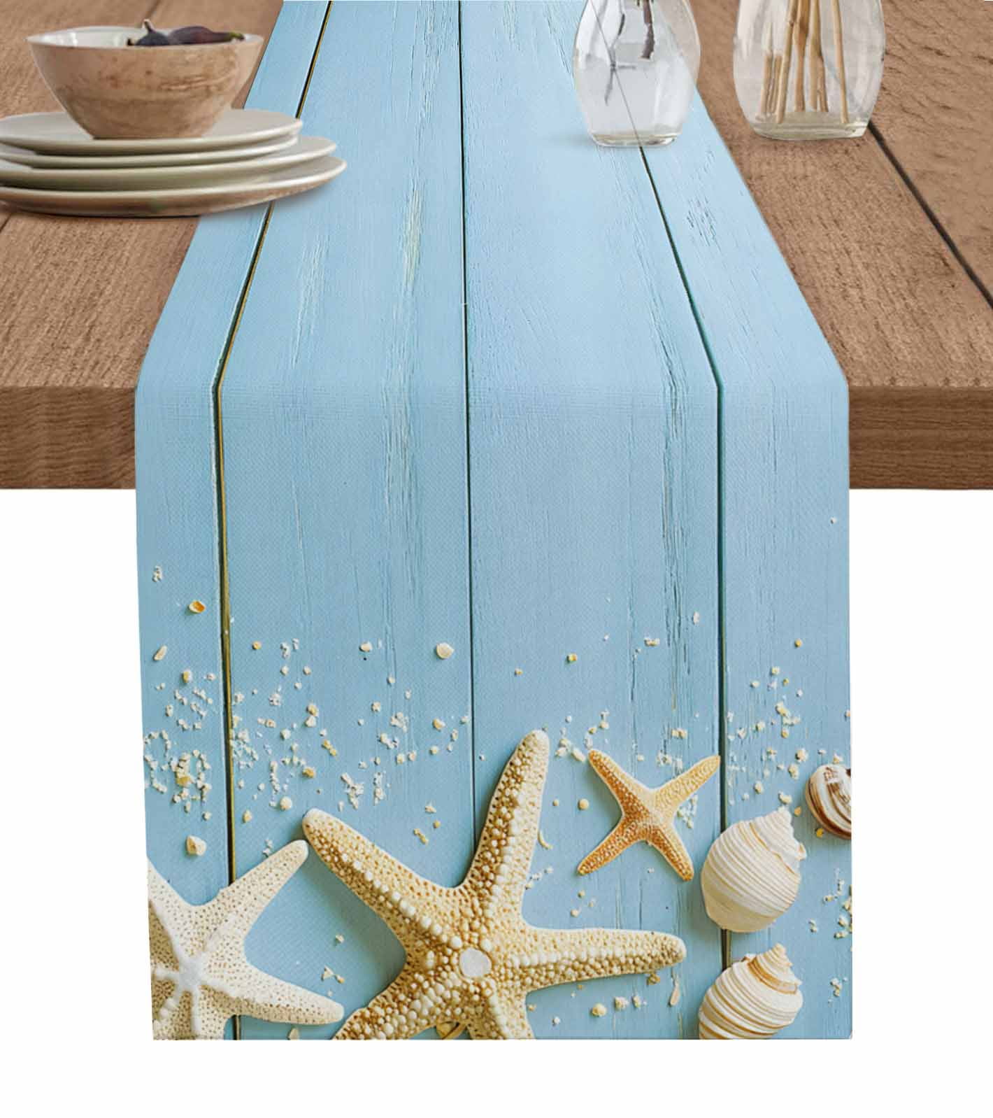 Hokiten Table Runners 48 Inches Long Dress Scarves, Beach Ocean ...