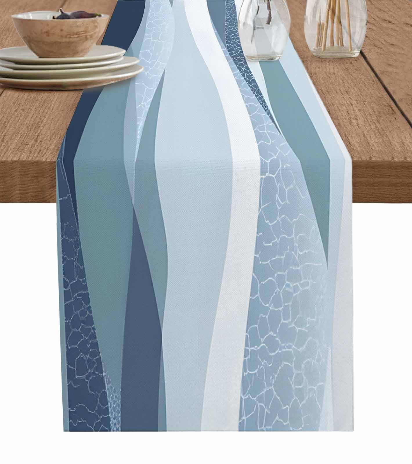 Hokiten Table Runners 48 Inches Long Dress Scarves, Blue Aqua Ombre ...