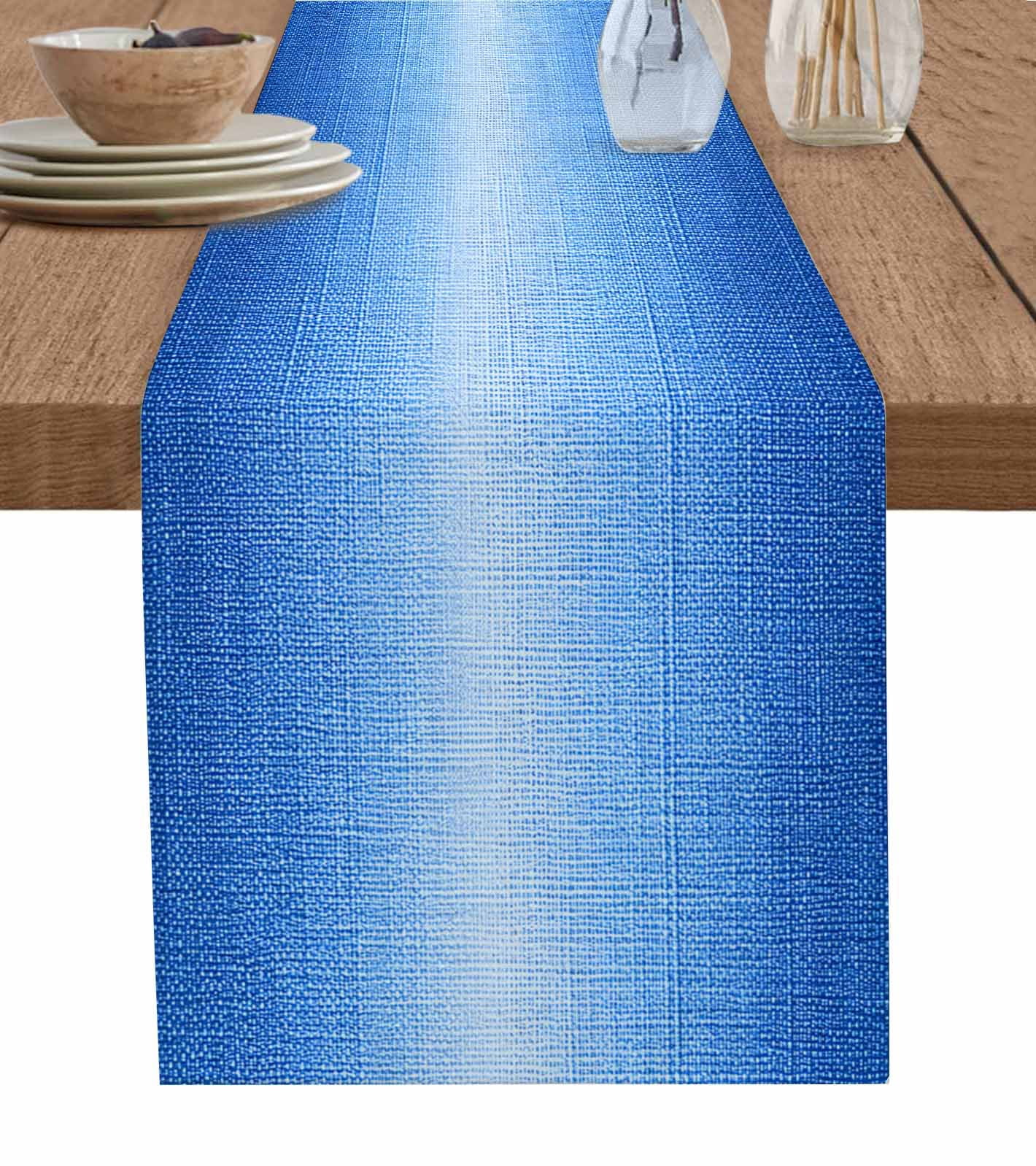 Hokiten Table Runners 48 Inches Long Dress Scarves, Blue Gradient ...