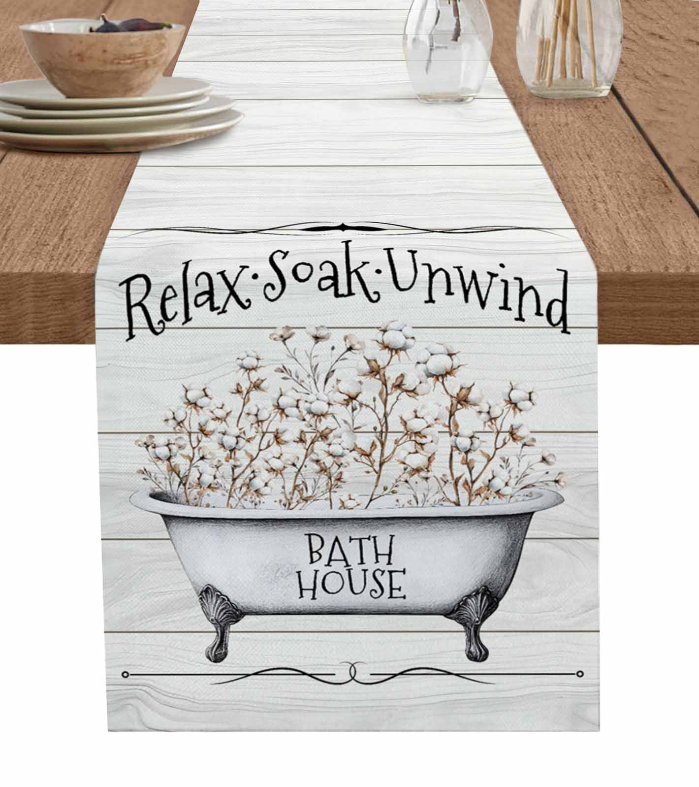 Hokiten Table Runners 48 Inches Long Dress Scarves, Botanical Flowers ...