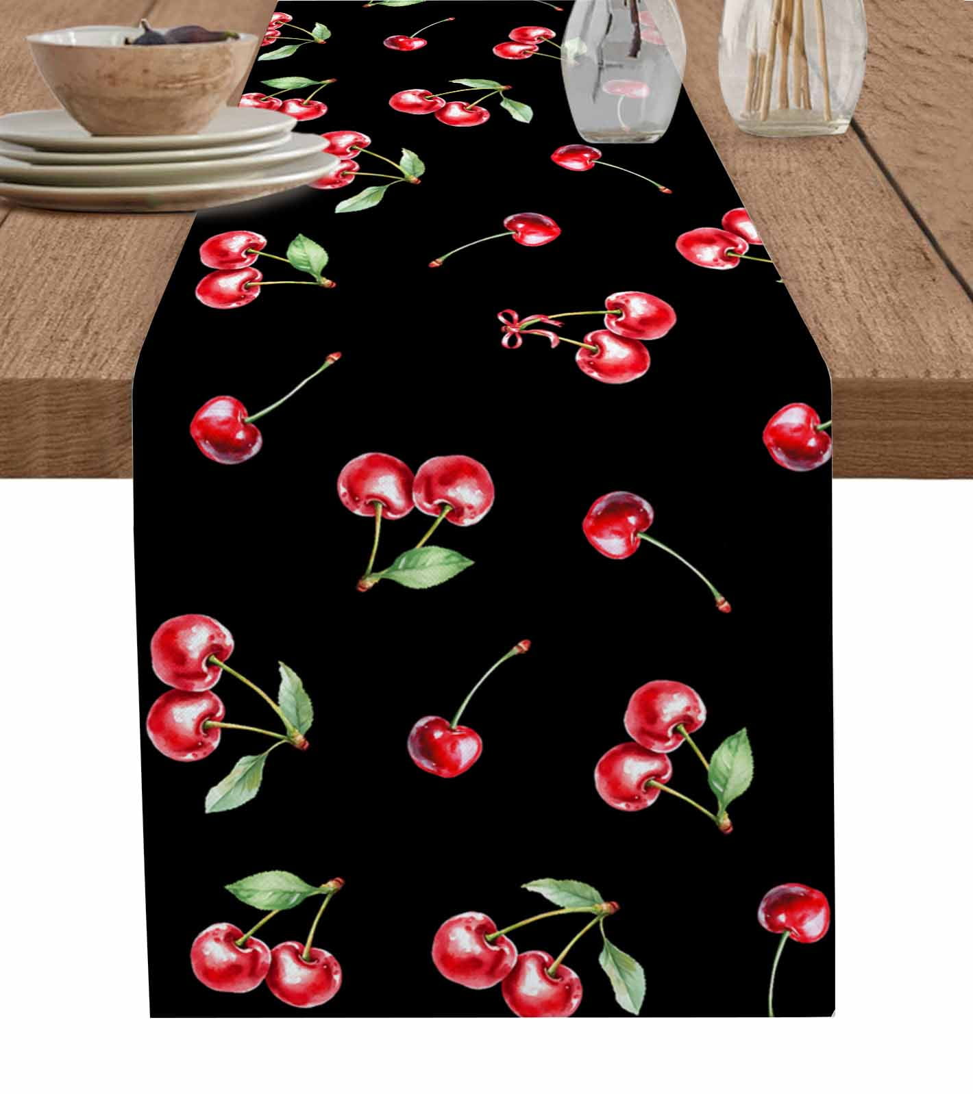 Hokiten Table Runners 48 Inches Long Dress Scarves, Cherry Rustic ...