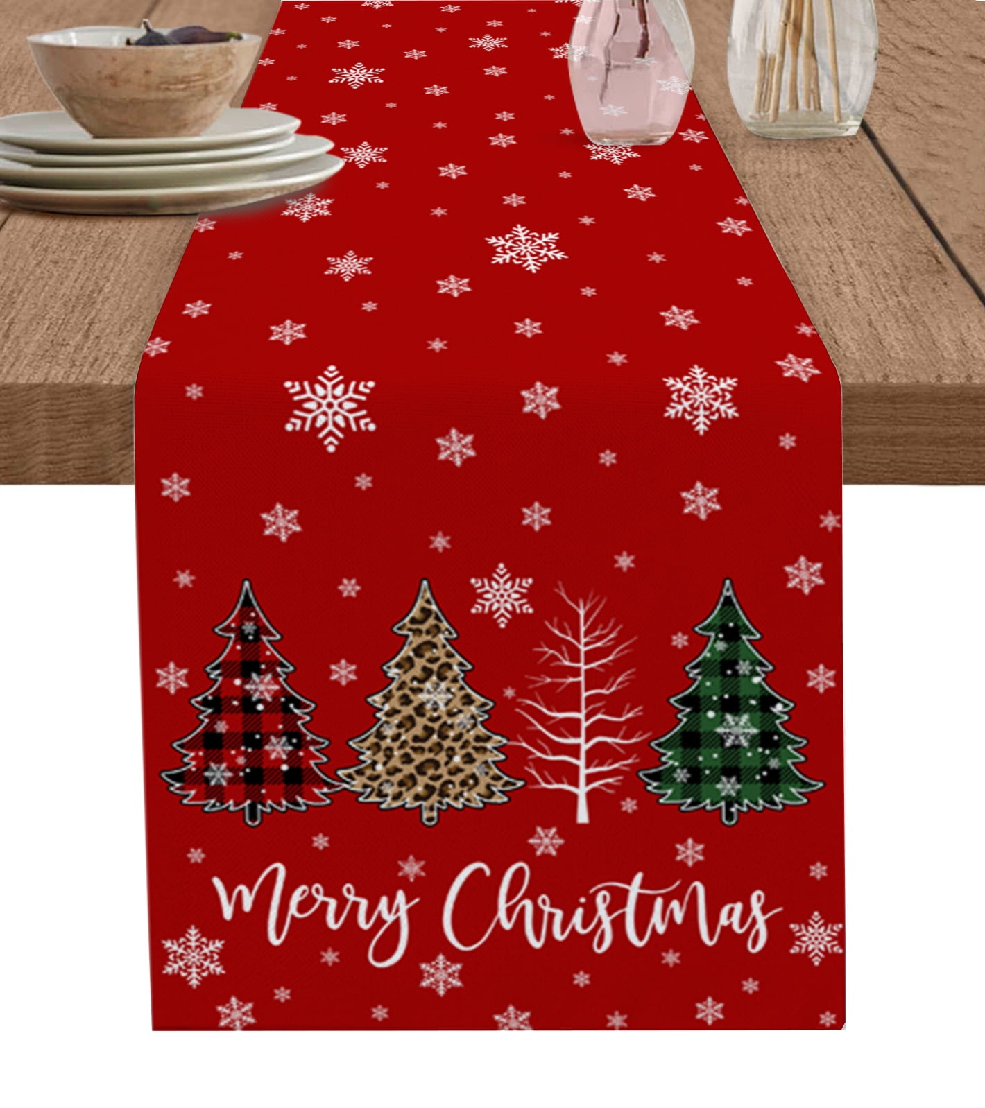 Hokiten Table Runners 48 Inches Long Dress Scarves, Christmas Tree ...