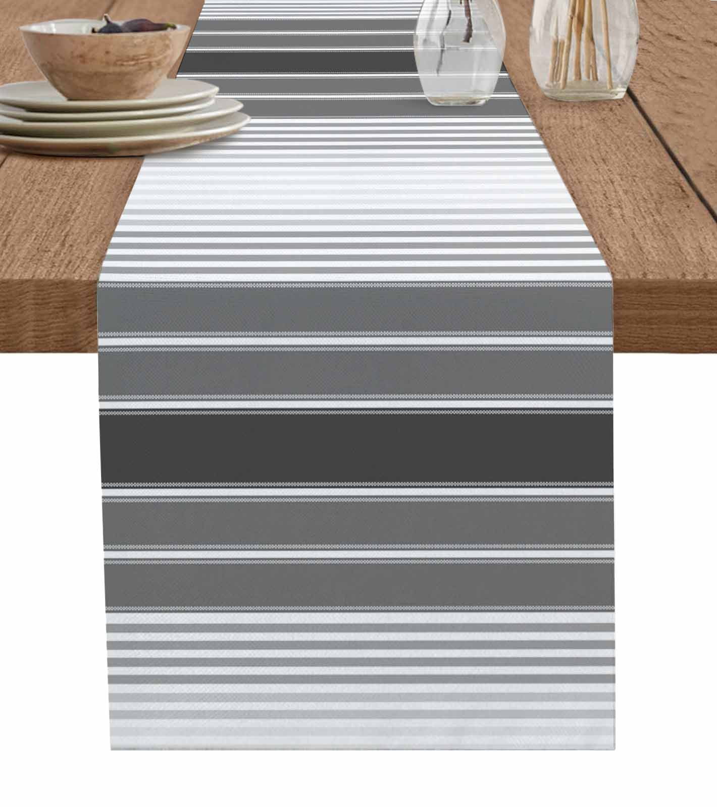 Hokiten Table Runners 48 Inches Long Dress Scarves, Gray Vertical ...
