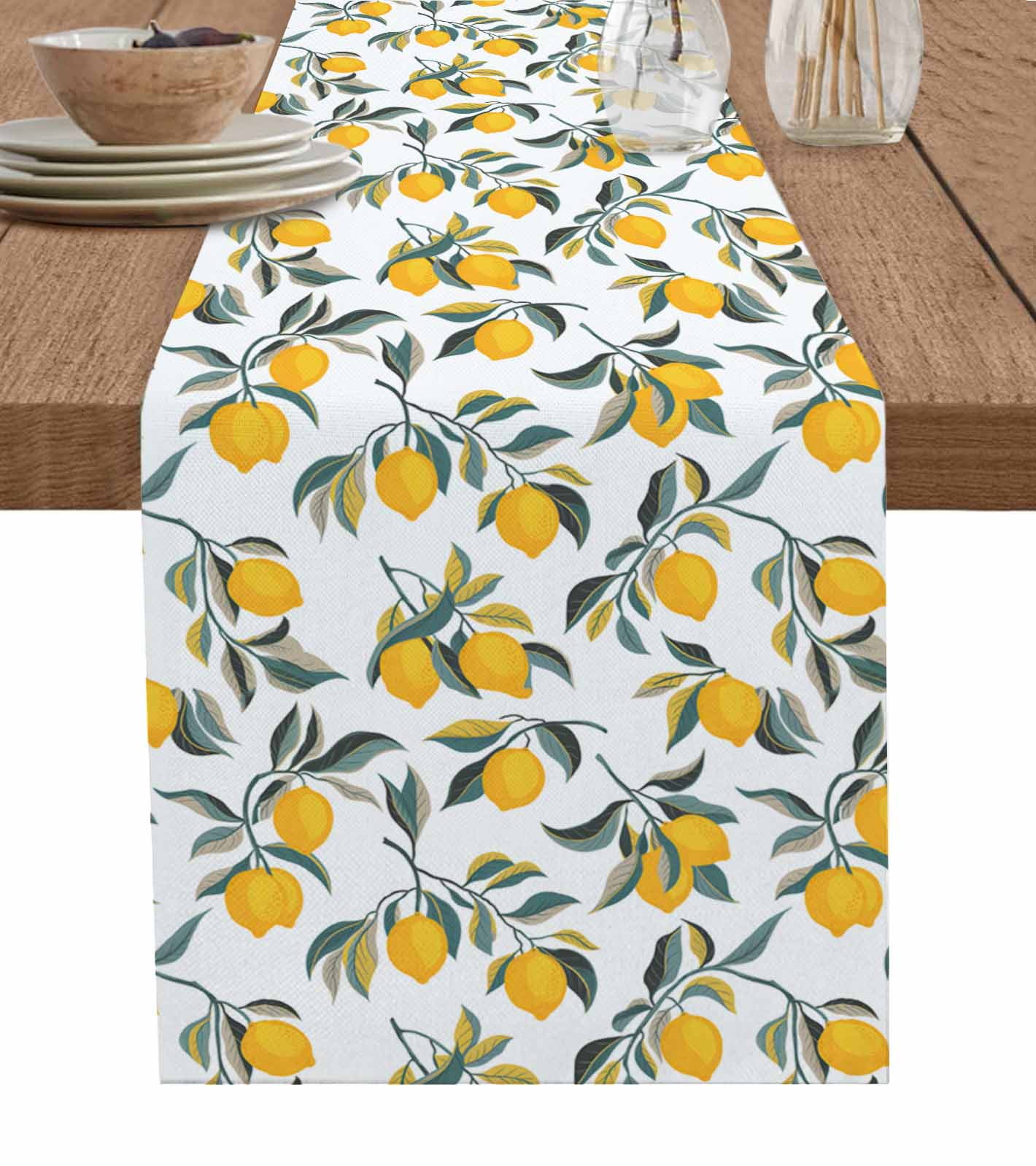 Hokiten Table Runners 48 Inches Long Dress Scarves, Lemon Leaves ...