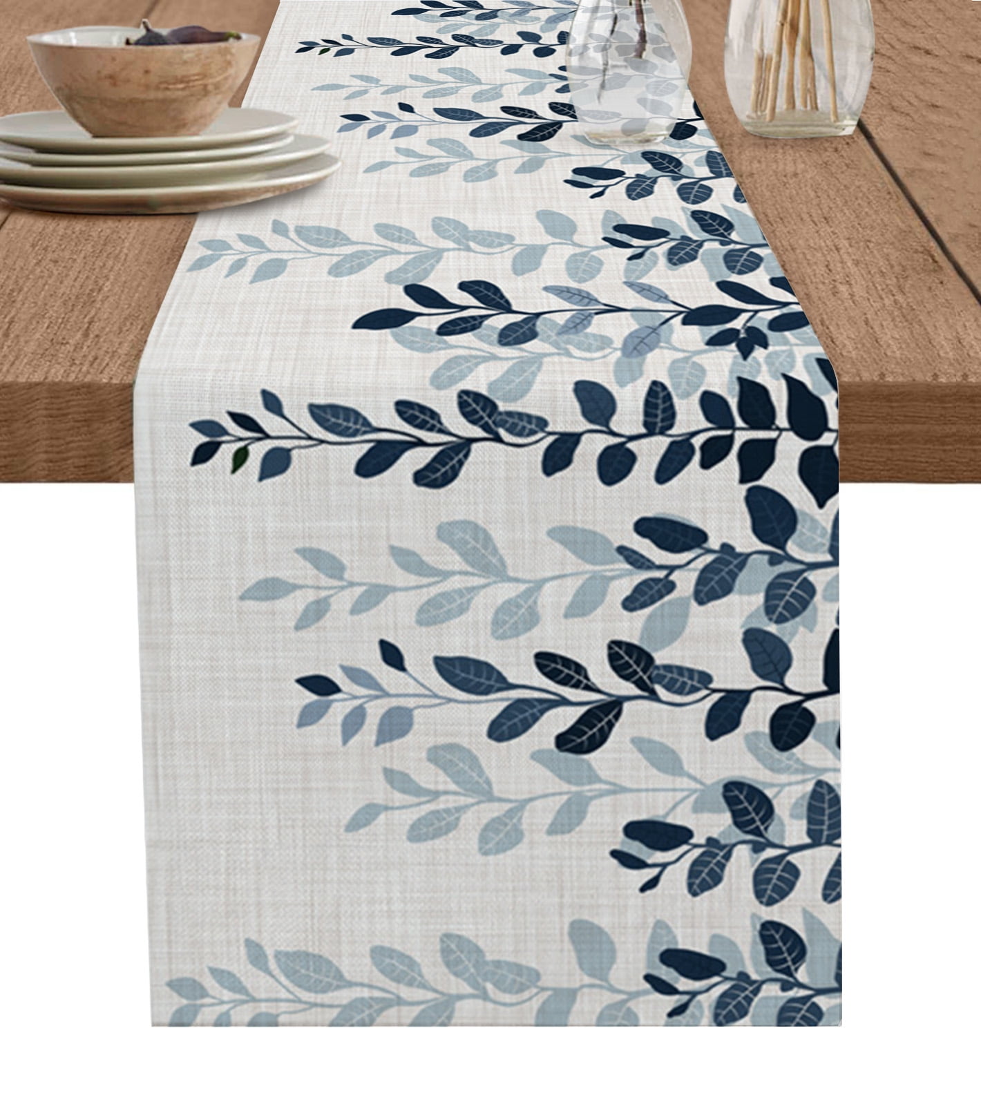 Hokiten Table Runners 48 Inches Long Dress Scarves, Navy Blue Ombre ...