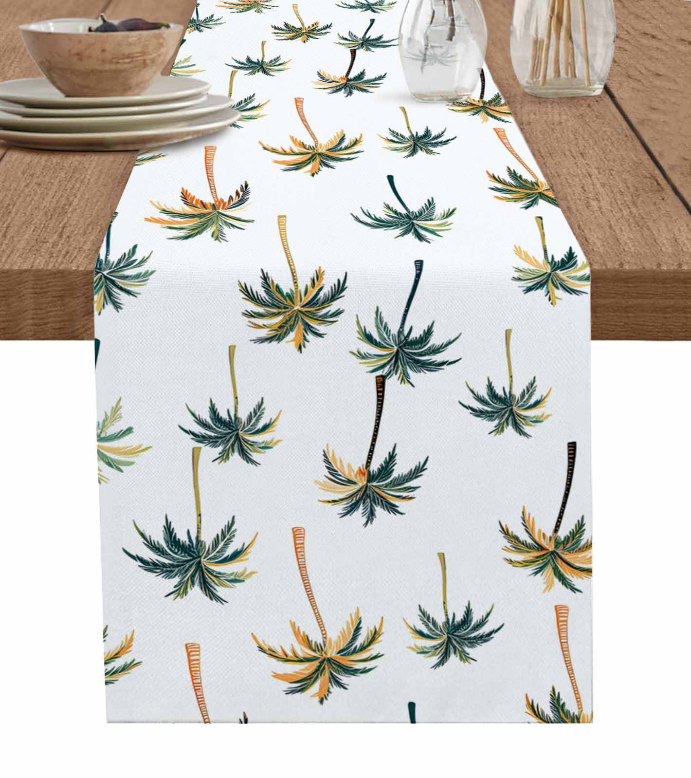Hokiten Table Runners 48 Inches Long Dress Scarves, Palm Trees ...