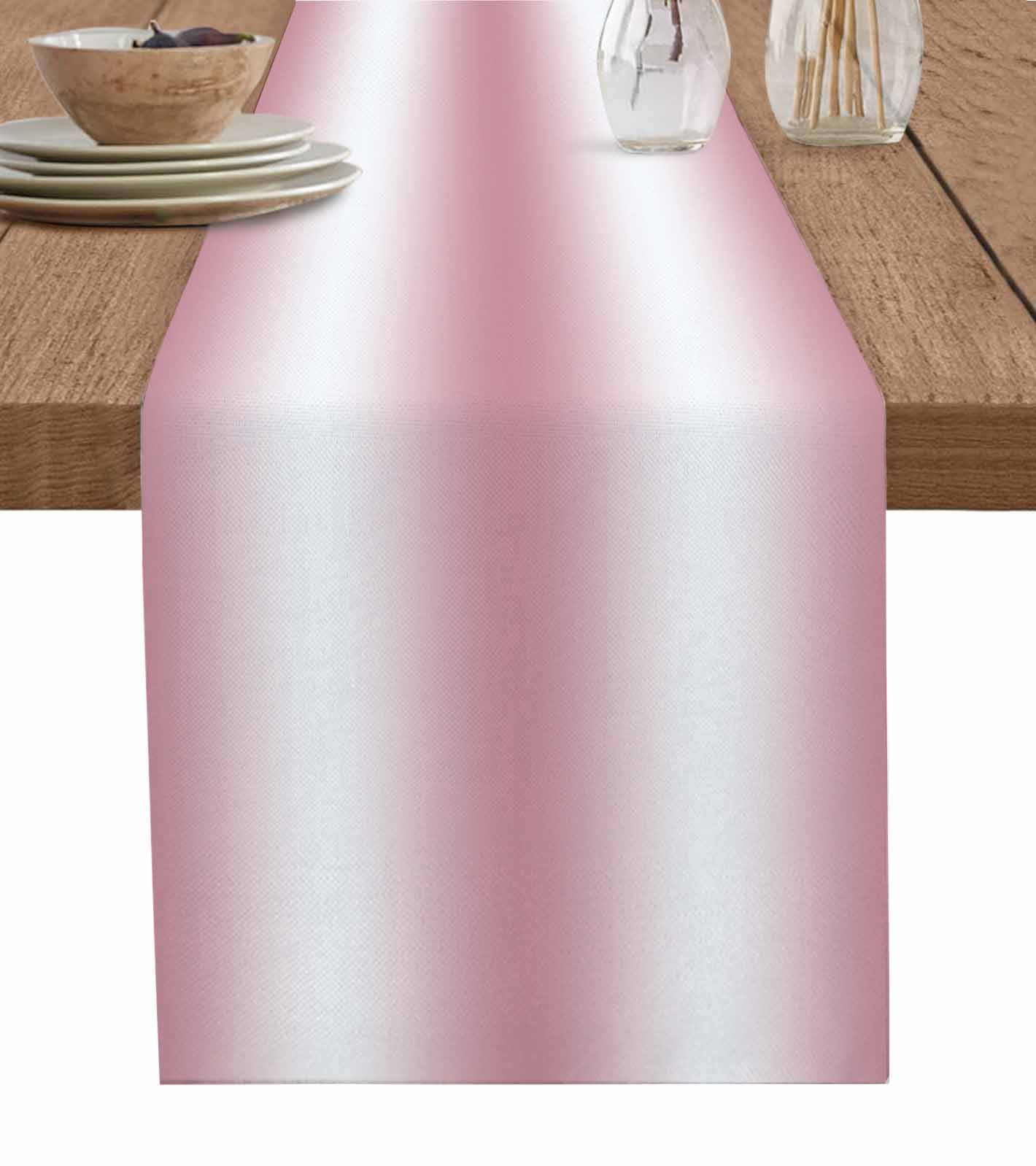 Hokiten Table Runners 48 Inches Long Dress Scarves, Pink White Ombre ...
