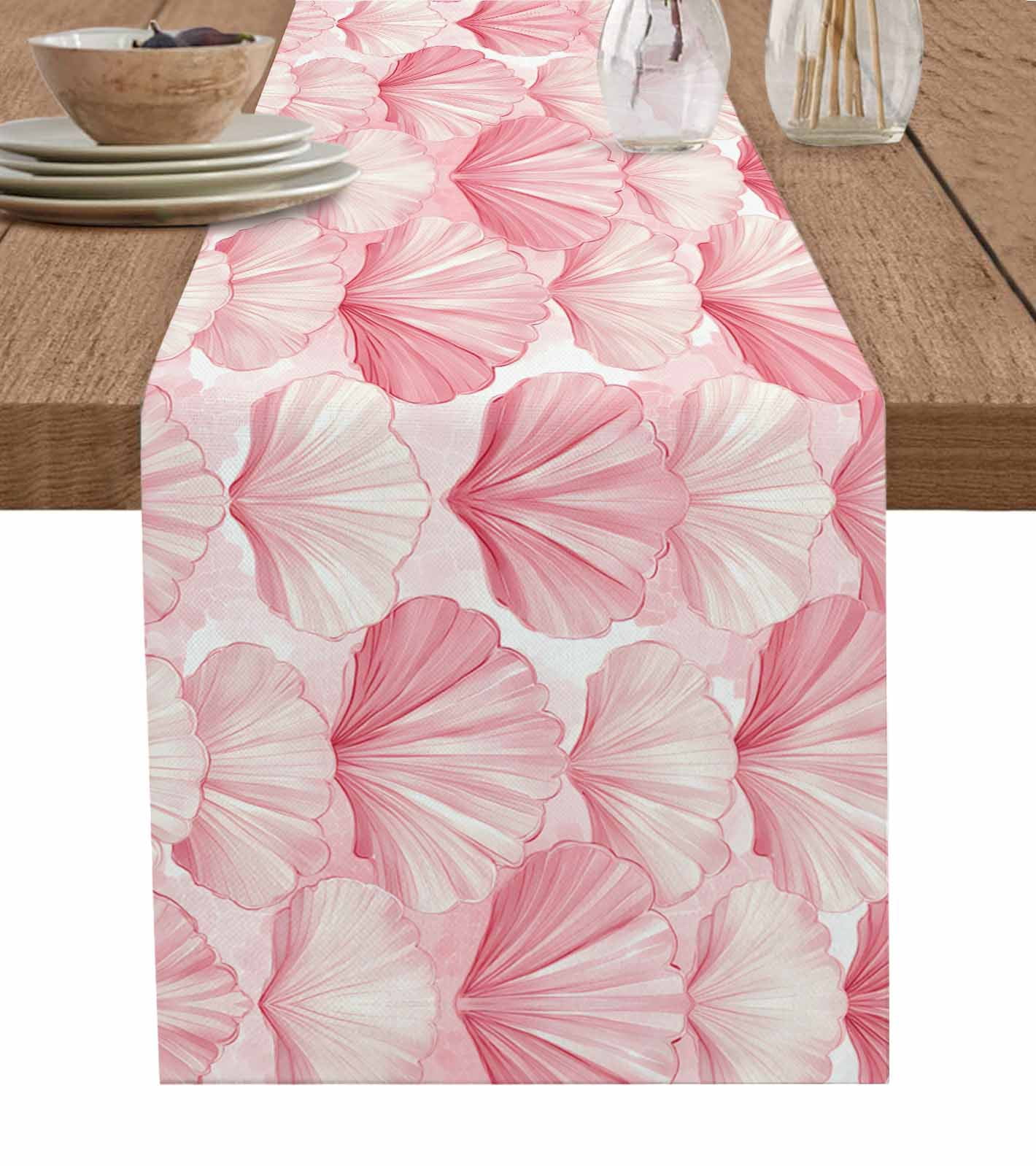Hokiten Table Runners 48 Inches Long Dress Scarves, Shell Pink Coastal ...