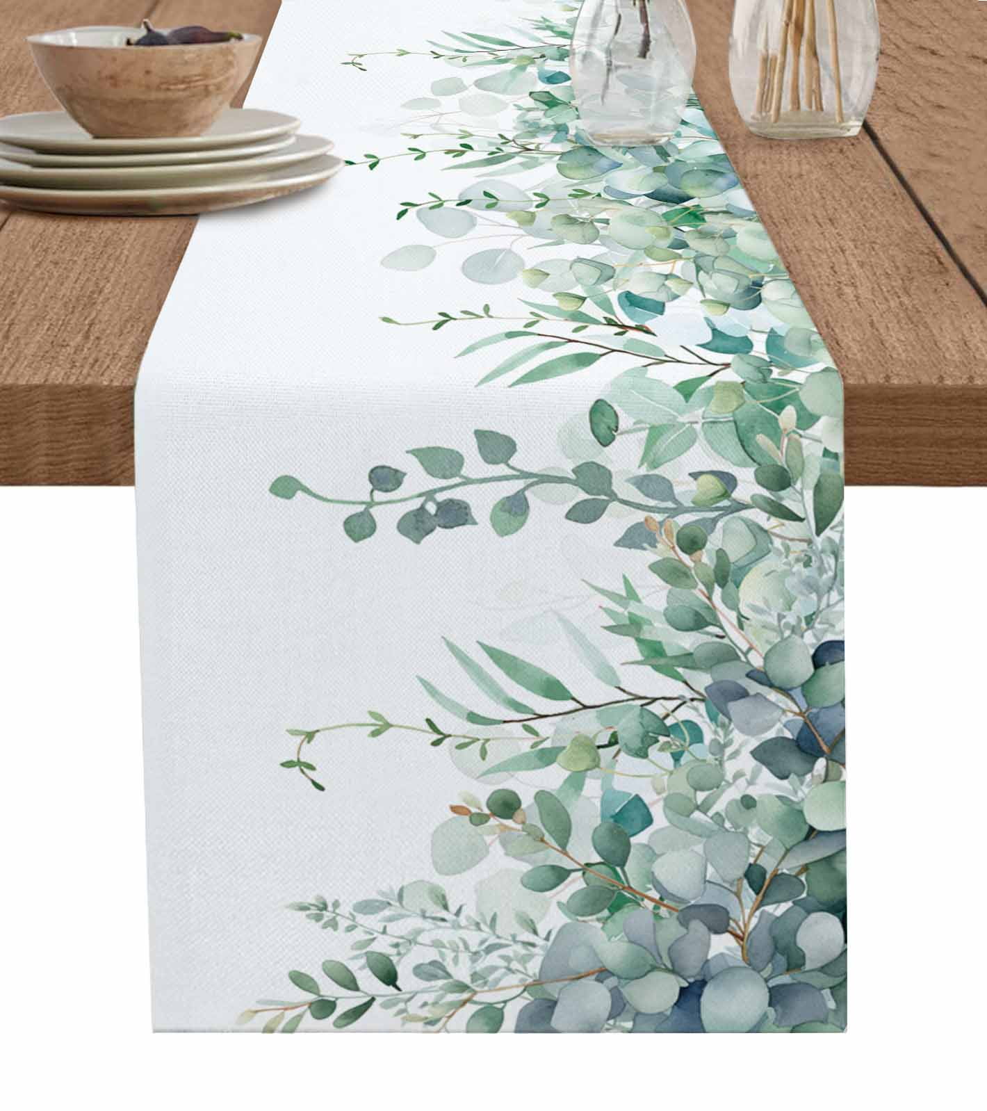Hokiten Table Runners 48 Inches Long Dress Scarves, Teal Eucalyptus ...