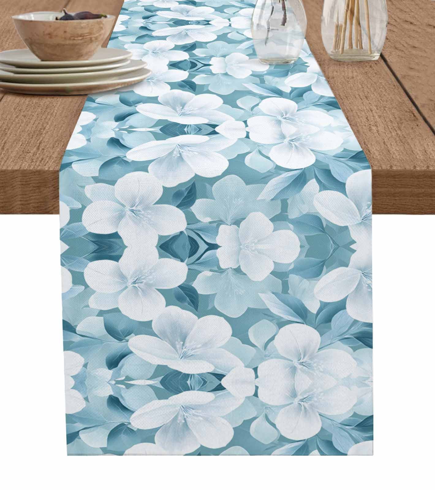 Hokiten Table Runners 48 Inches Long Dress Scarves, Watercolor Flowers ...
