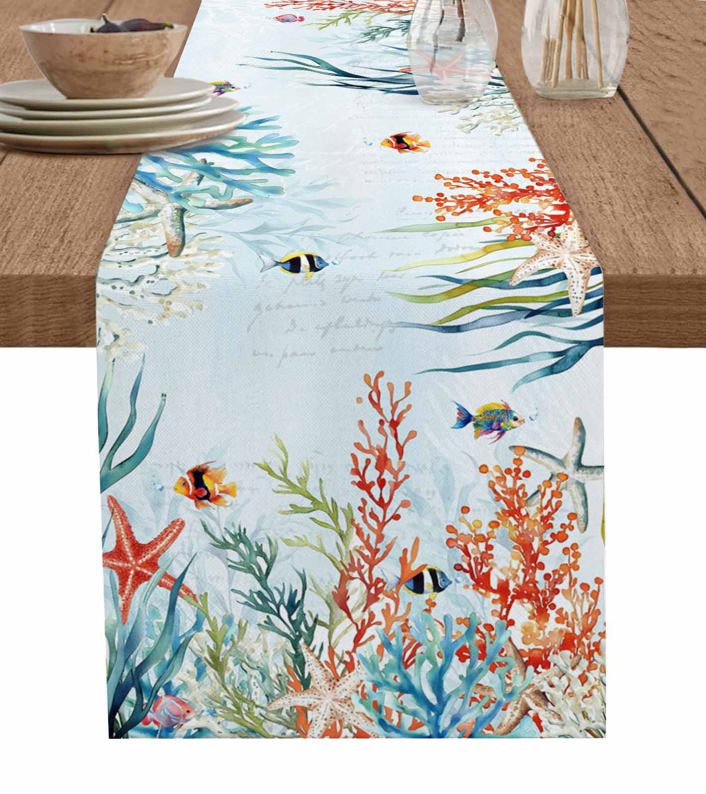 Hokiten Table Runners 60 Inches Long Dress Scarves, Coastal Coral ...