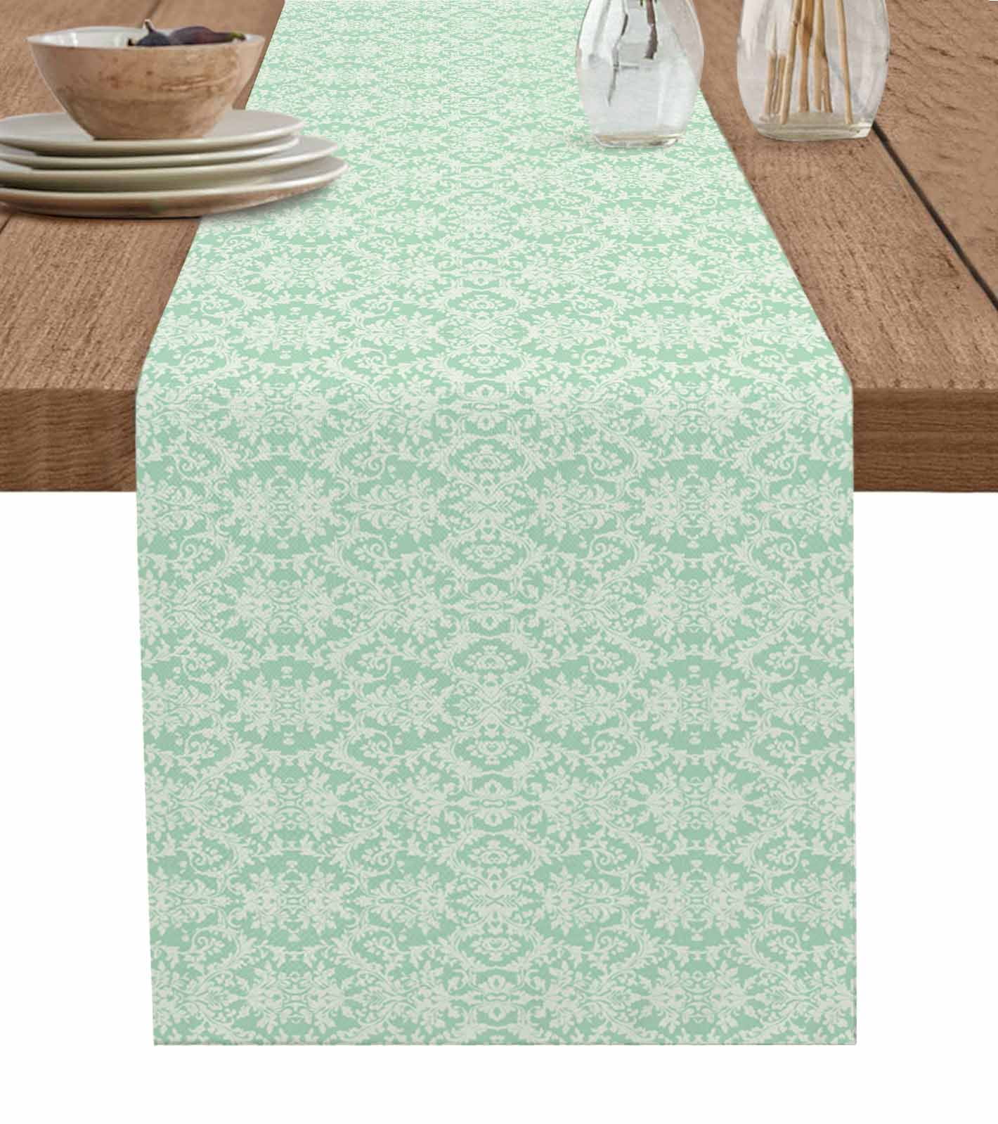 Hokiten Table Runners 60 Inches Long Dress Scarves, Green Boho ...