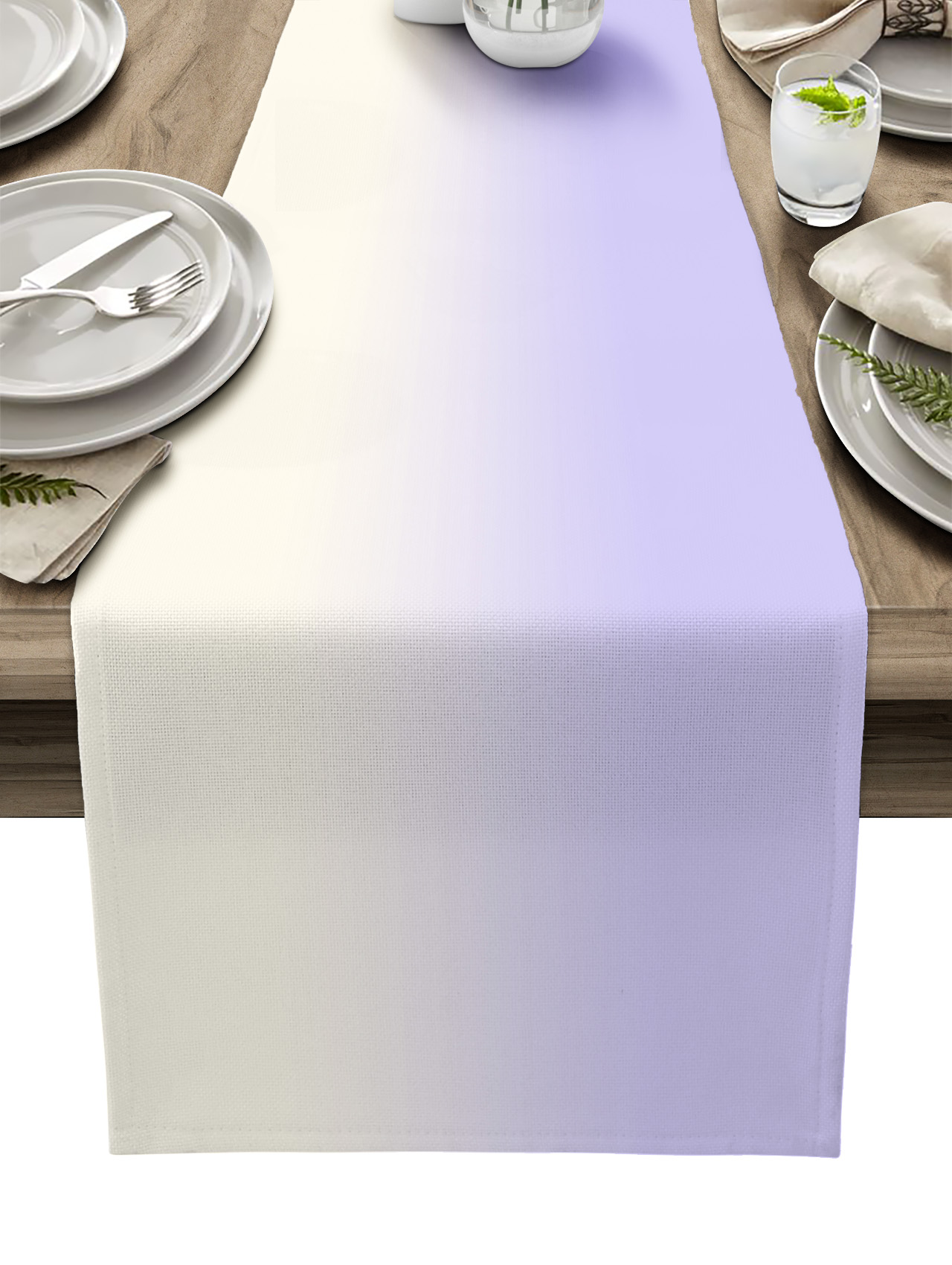 Hokiten Table Runners 60 Inches Long Dress Scarves, Ombre White ...