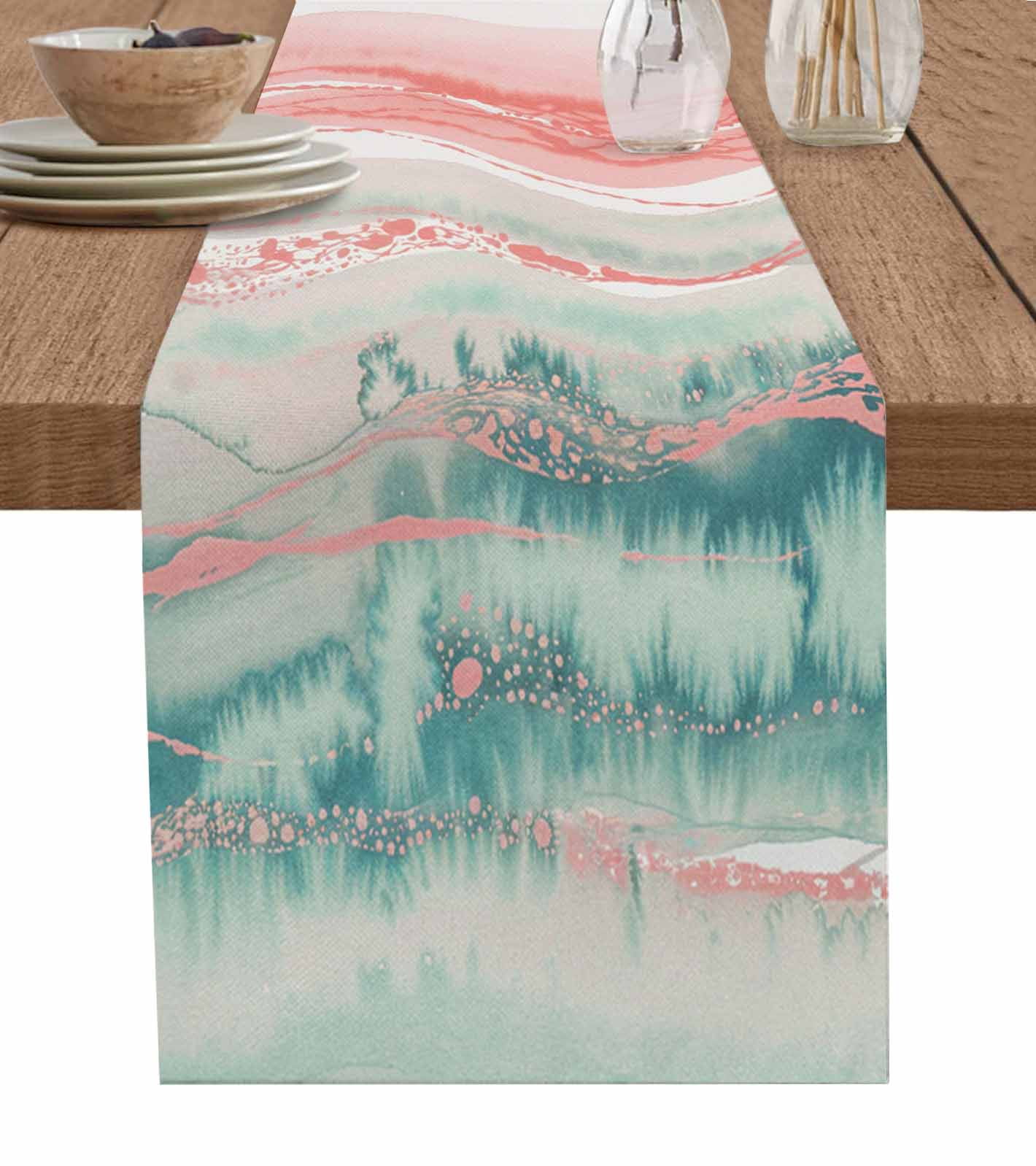 Hokiten Table Runners 60 Inches Long Dress Scarves, Peach Blue Ombre ...