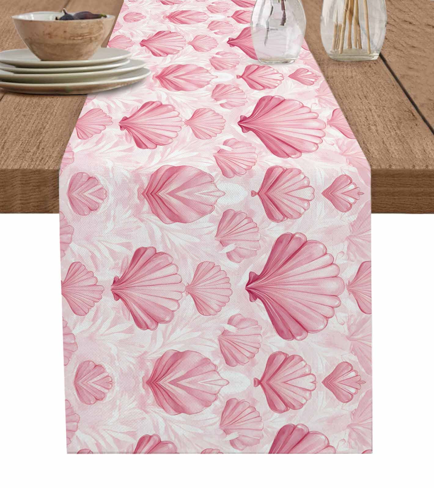 Hokiten Table Runners 60 Inches Long Dress Scarves, Pink Coastal ...