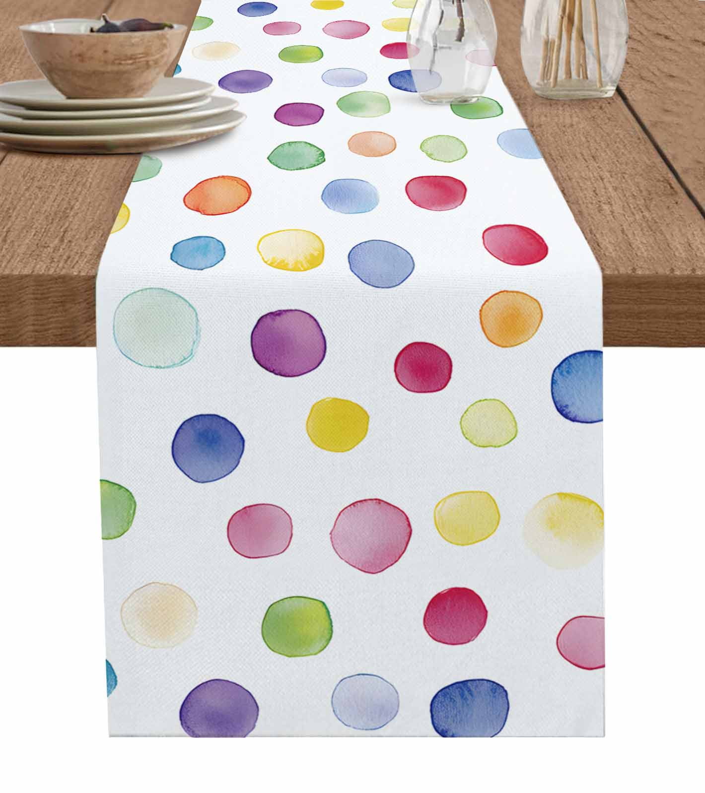 Hokiten Table Runners 60 Inches Long Dress Scarves, Rainbow Boho ...
