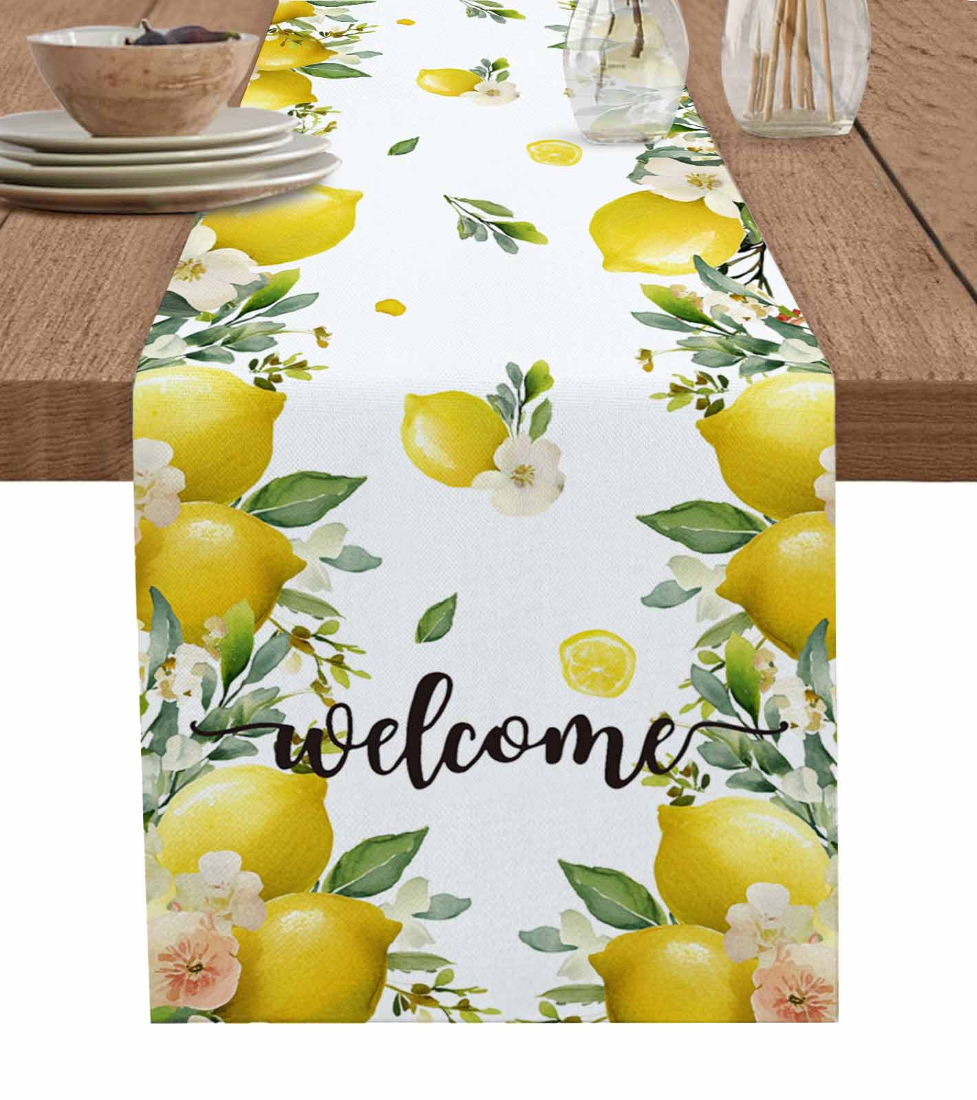 Hokiten Table Runners 60 Inches Long Dress Scarves, Summer Lemon ...