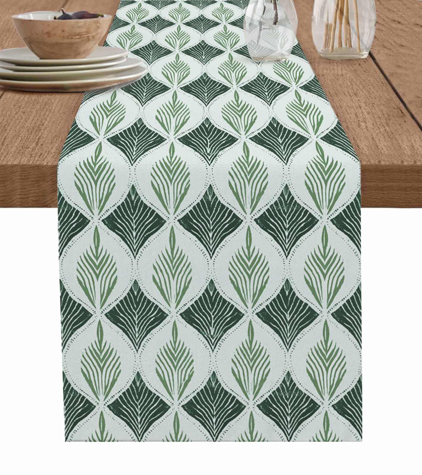 Hokiten Table Runners 60 Inches Long Dress Scarves, Teal Grey Farmhouse ...