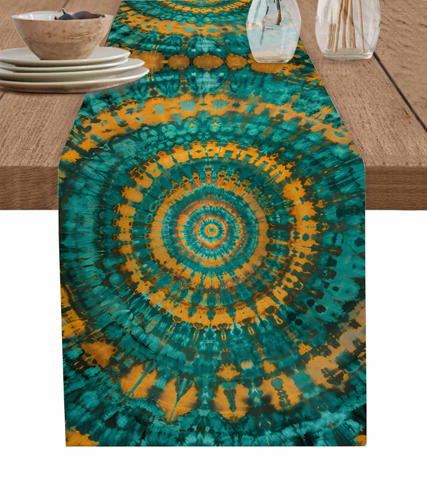 Hokiten Table Runners 60 Inches Long Dress Scarves, Teal Orange ...