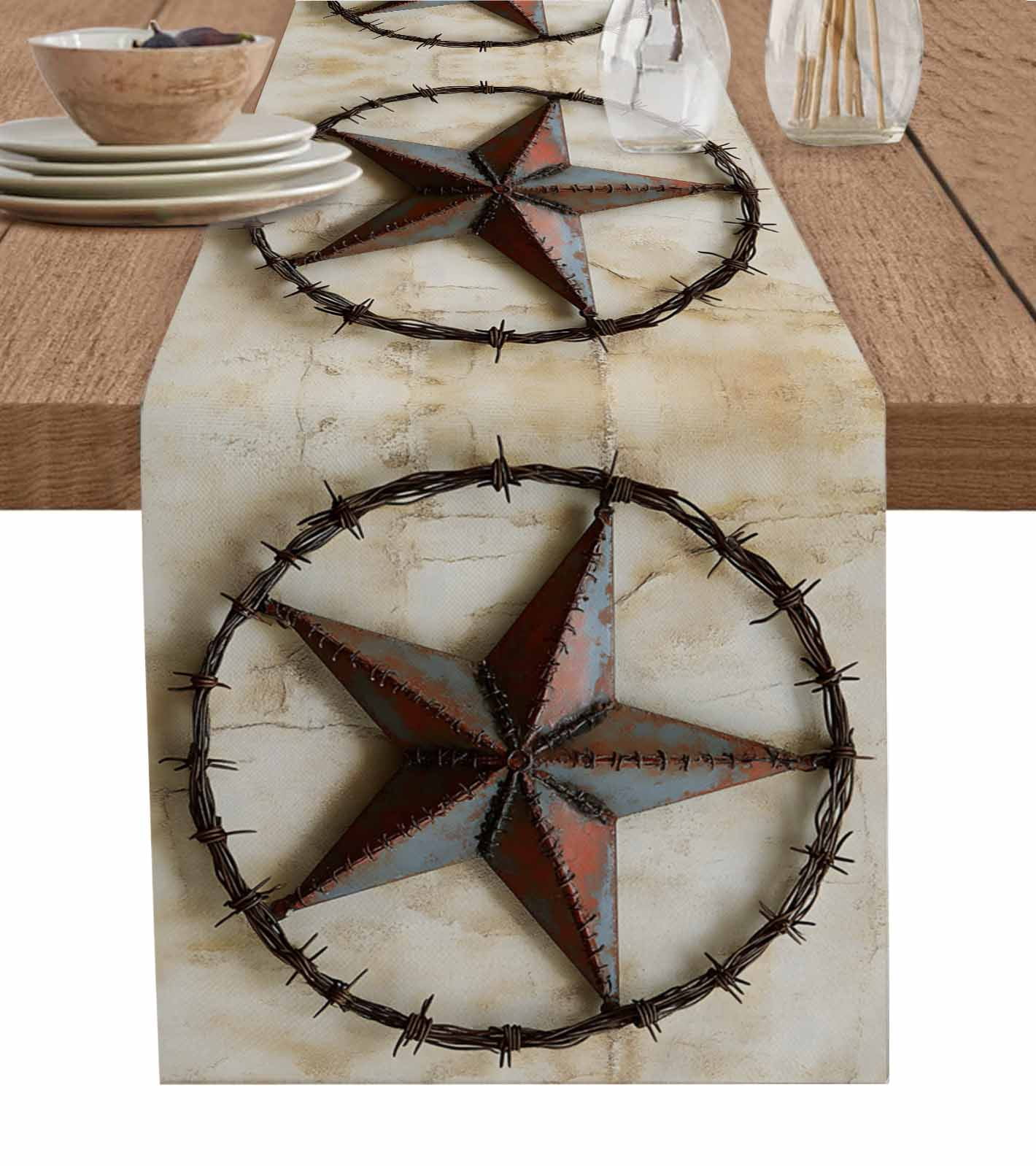 Hokiten Table Runners 60 Inches Long Dress Scarves, Texas Star Vintage ...