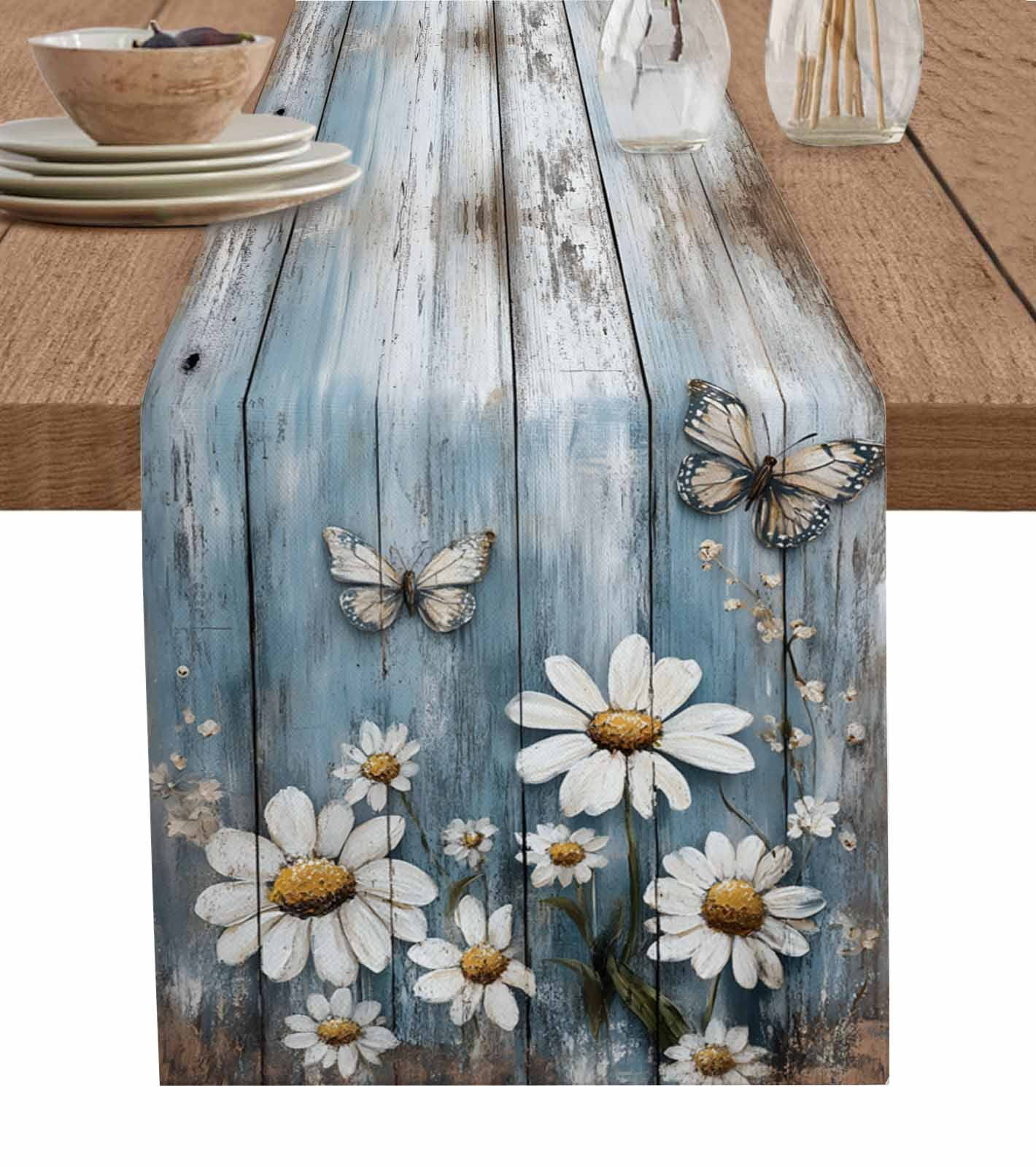 Hokiten Table Runners 60 Inches Long Dress Scarves, Vintage Daisy ...