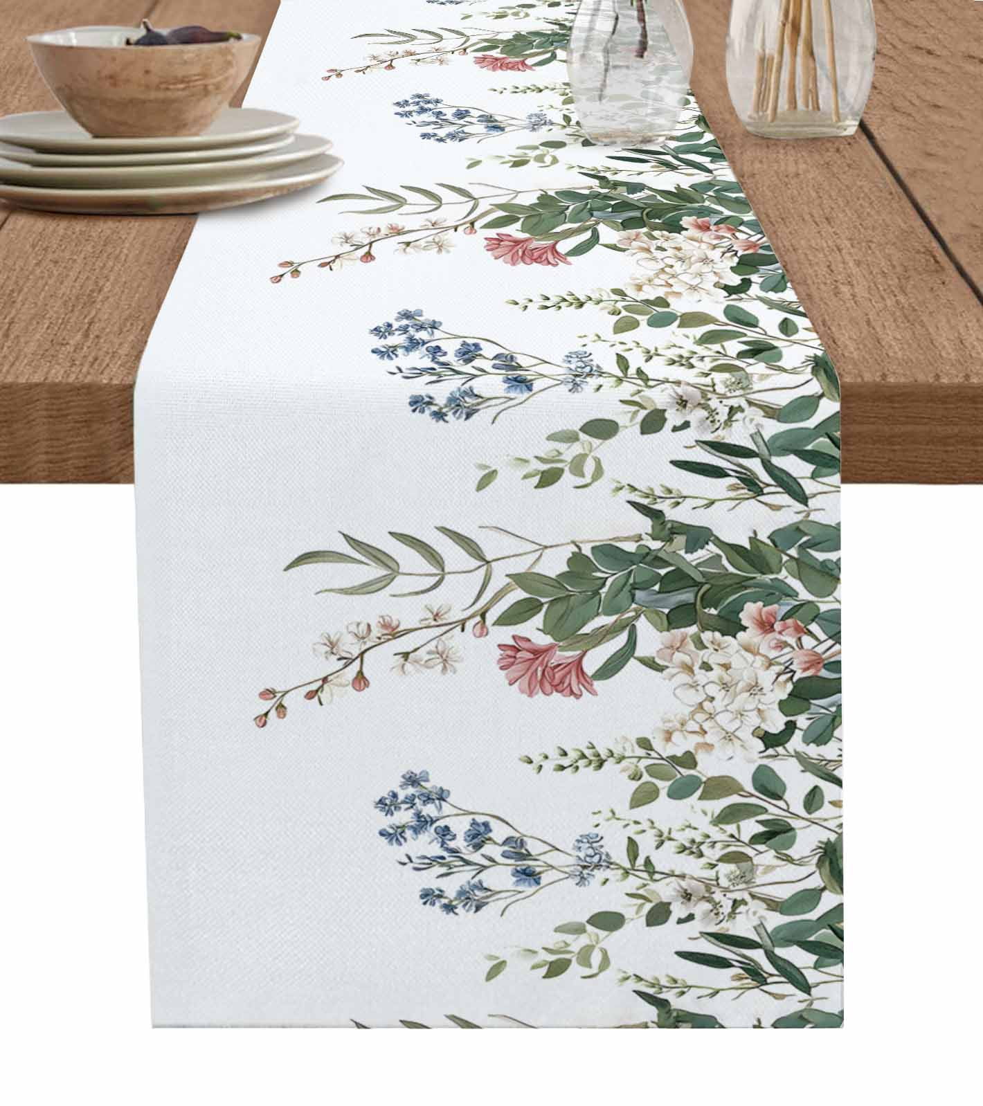Hokiten Table Runners 60 Inches Long Dress Scarves, Vintage Floral ...