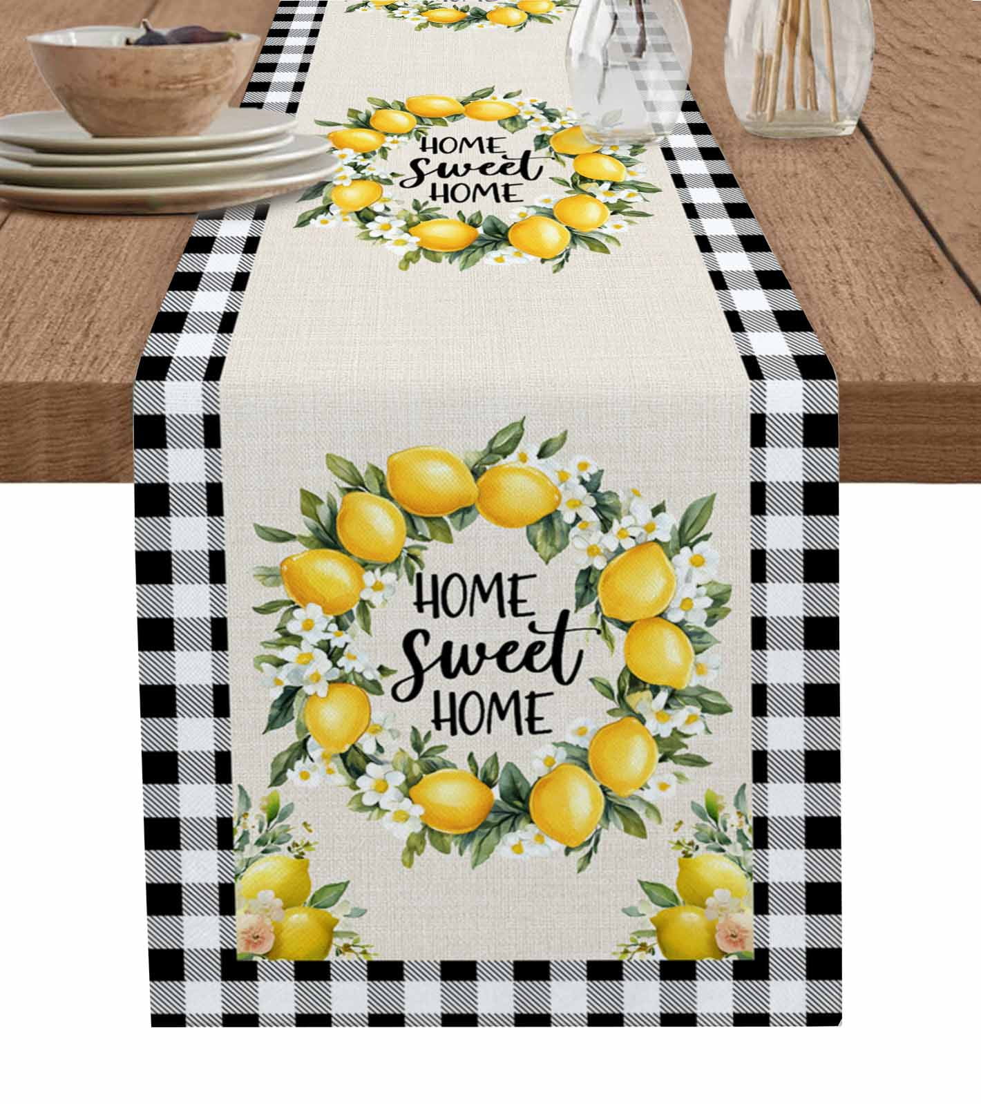 Hokiten Table Runners 60 Inches Long Dress Scarves, Yellow Lemon ...