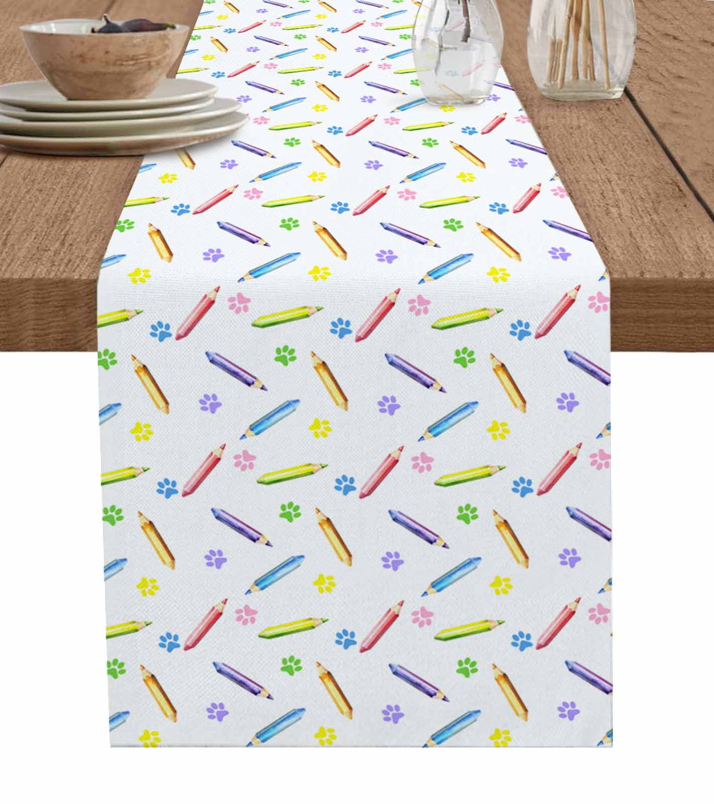 Hokiten Table Runners 70 Inches Long Dress Scarves, Cartoon Farmhouse ...