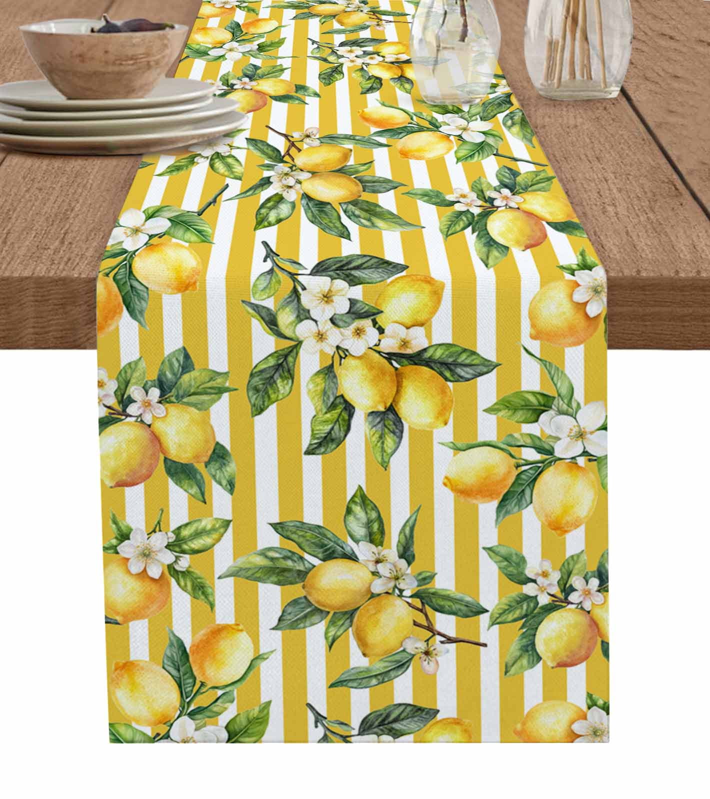 Hokiten Table Runners 70 Inches Long Dress Scarves, Lemon Leaves ...