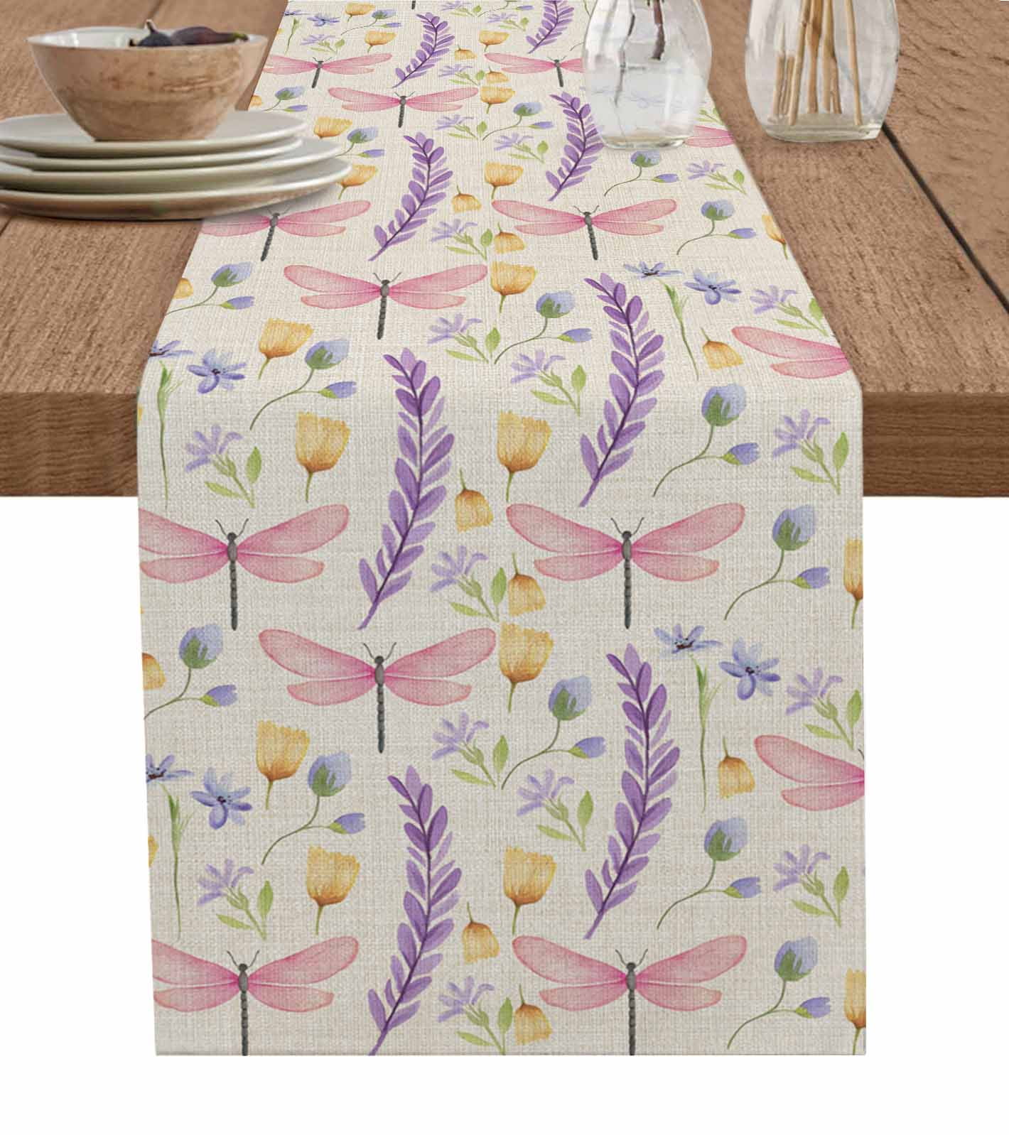 Hokiten Table Runners 70 Inches Long Dress Scarves, Purple Floral ...