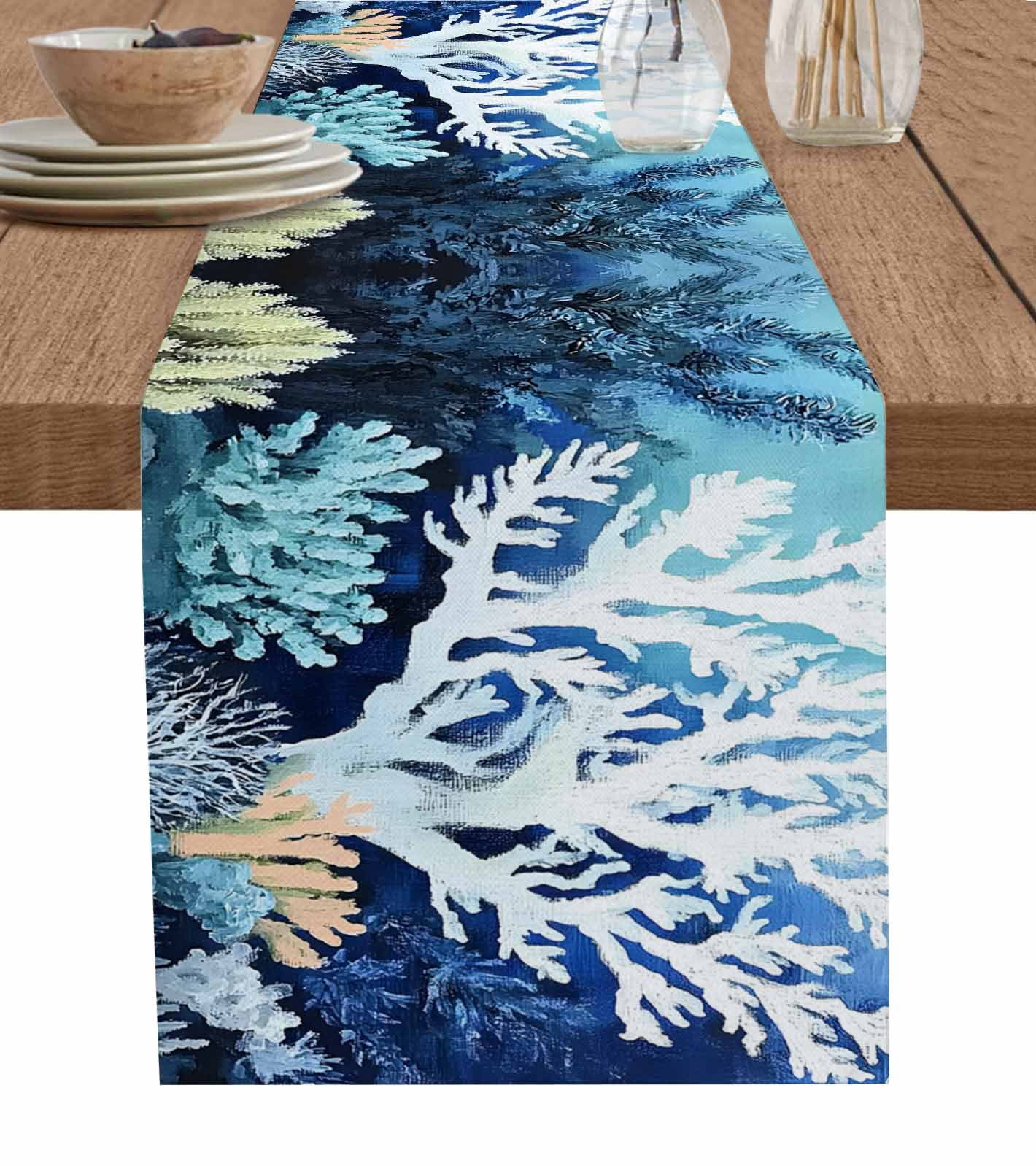 Hokiten Table Runners 70 Inches Long Dress Scarves, Summer Coastal ...