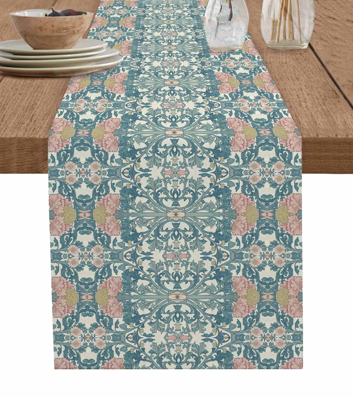 Hokiten Table Runners 72 Inches Long Dress Scarves, Boho Floral ...