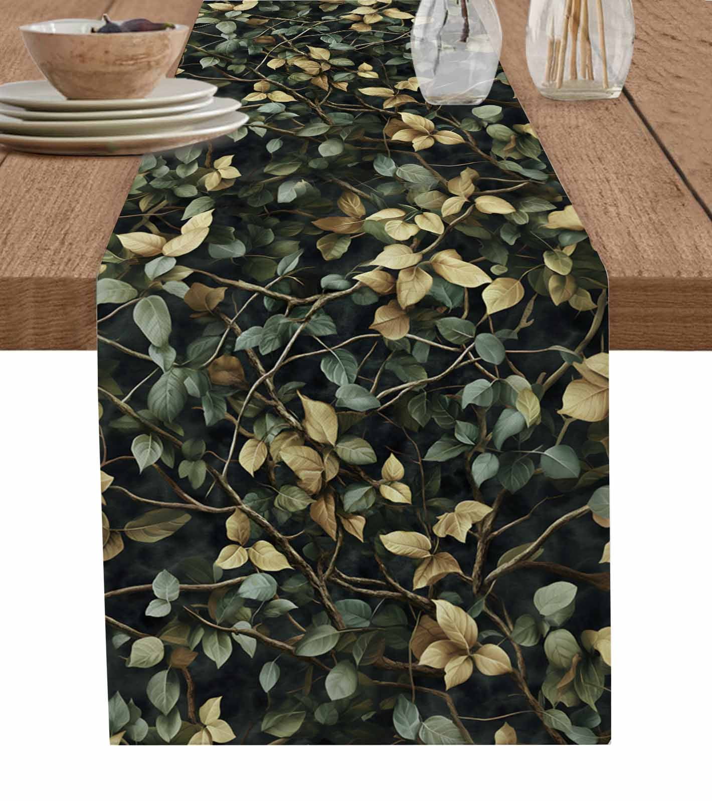 Hokiten Table Runners 72 Inches Long Dress Scarves, Branches Green ...
