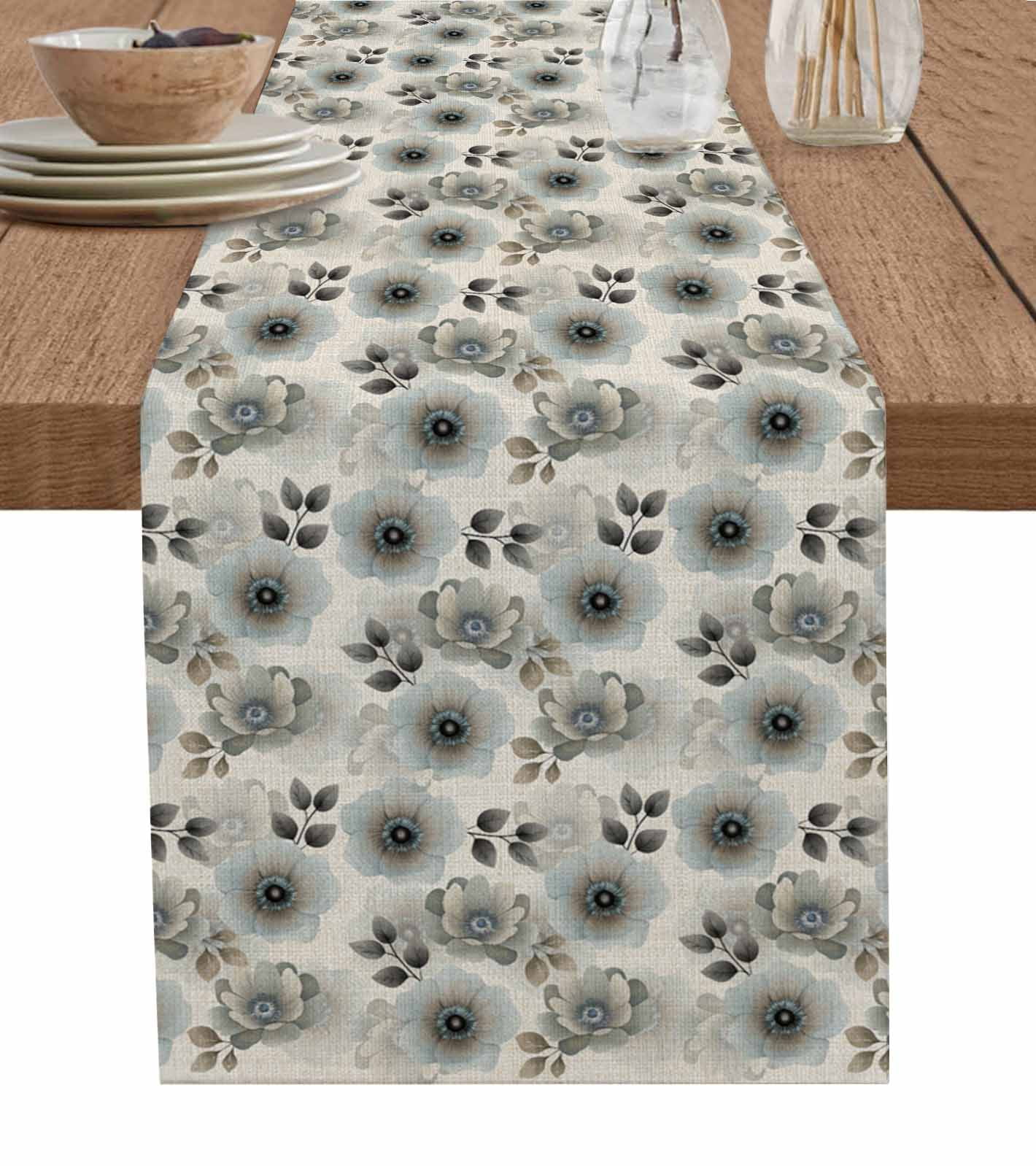 Hokiten Table Runners 72 Inches Long Dress Scarves, Flower Floral ...