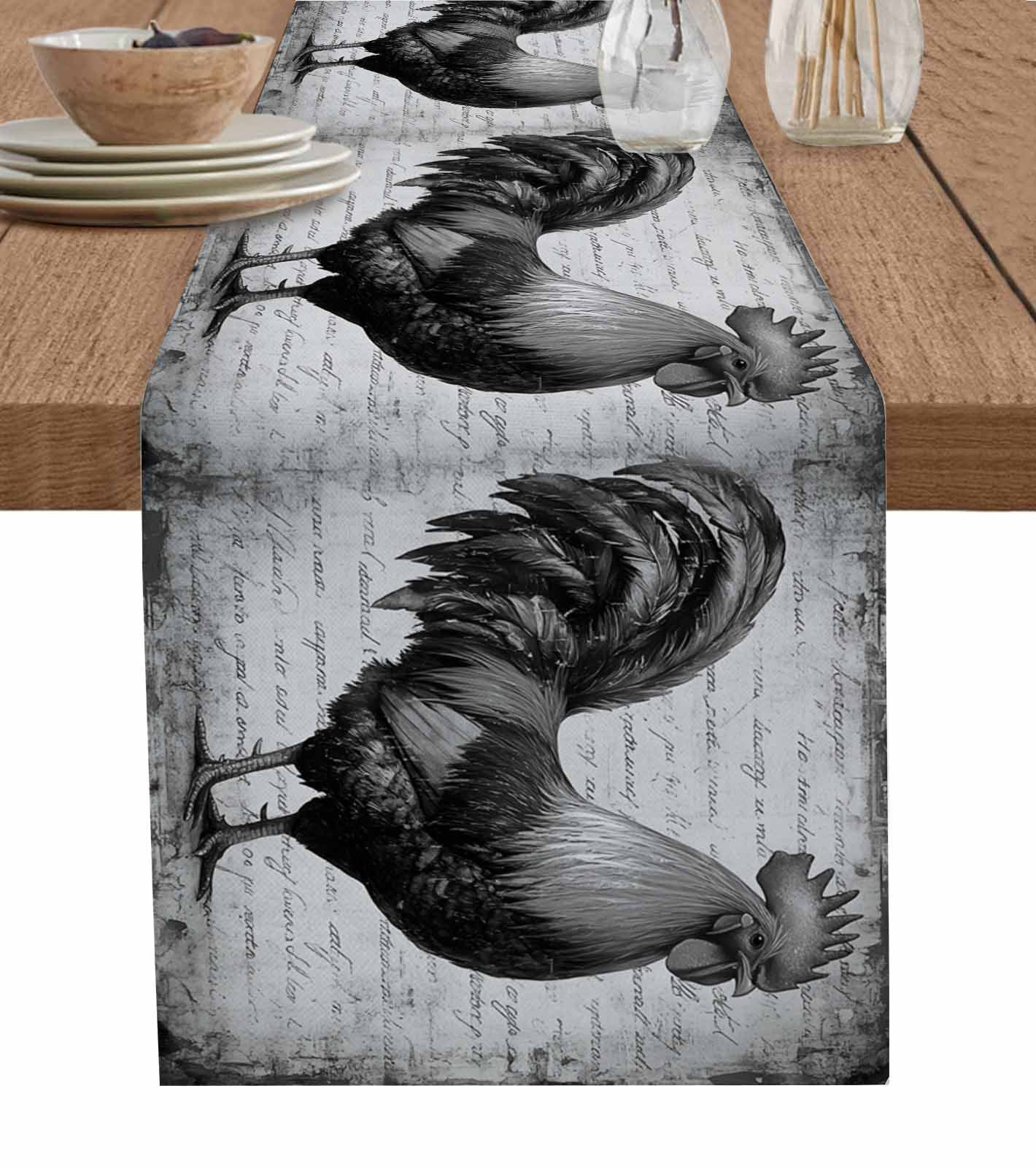 Hokiten Table Runners 72 Inches Long Dress Scarves, Grey Retro Vintage ...