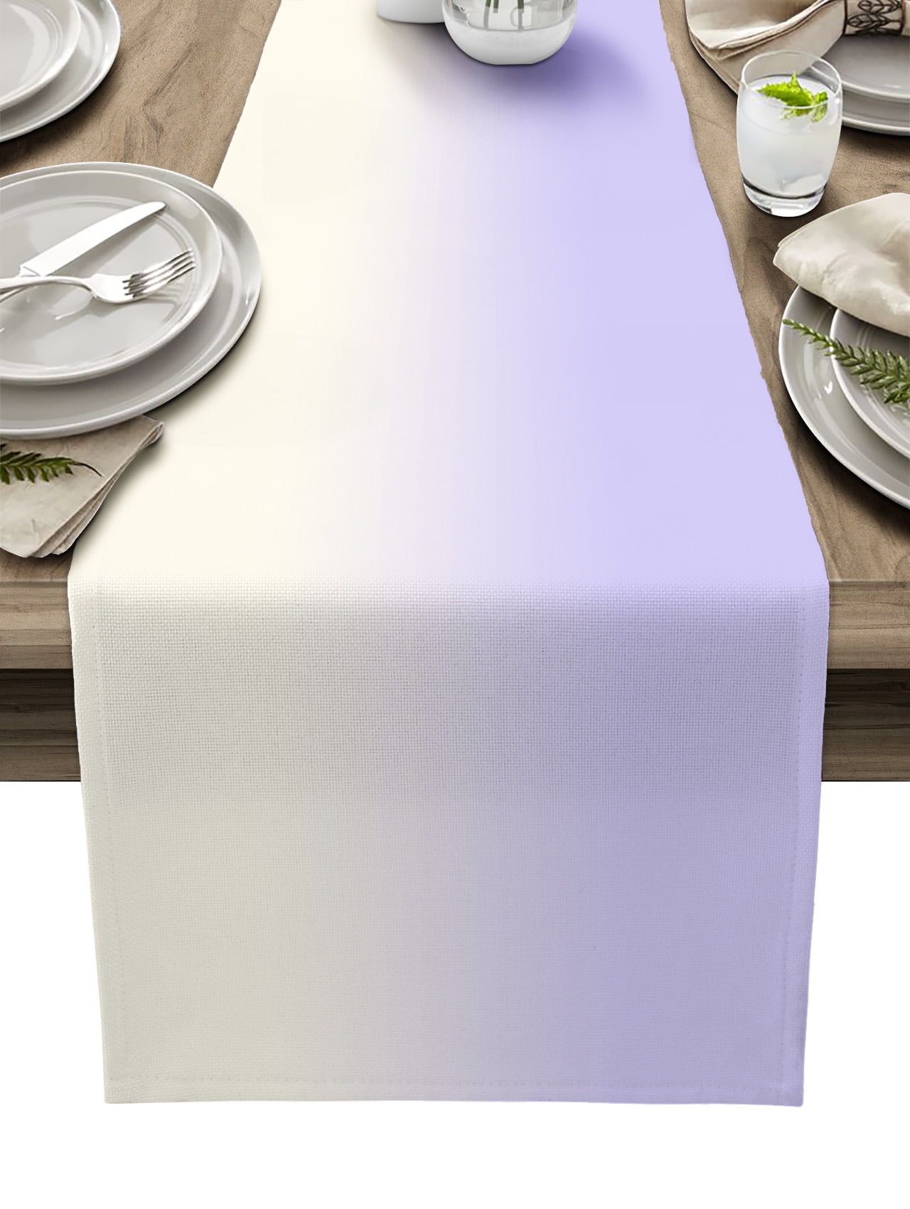Hokiten Table Runners 72 Inches Long Dress Scarves, Ombre White ...