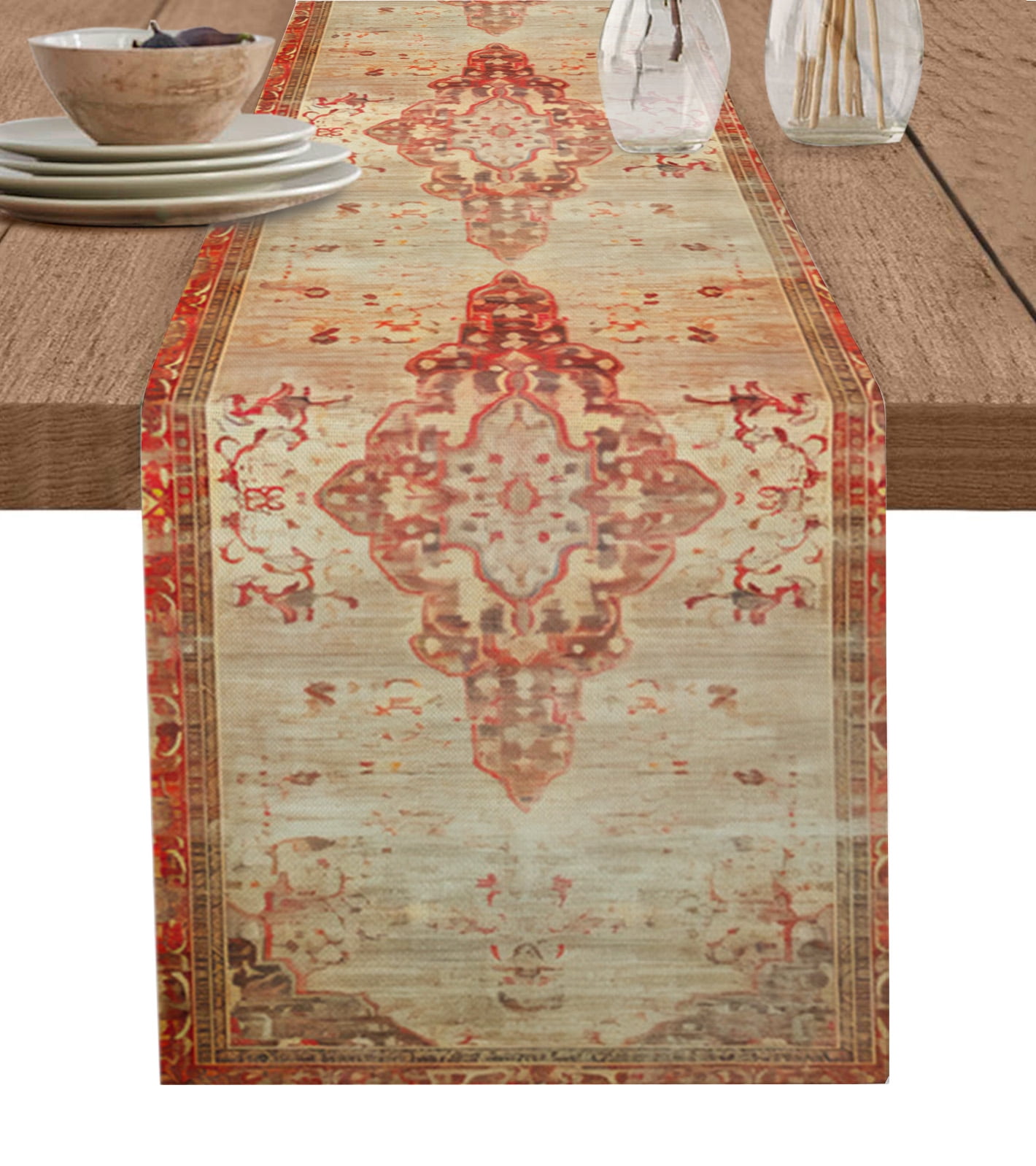 Hokiten Table Runners 72 Inches Long Dress Scarves, Orange Modern ...