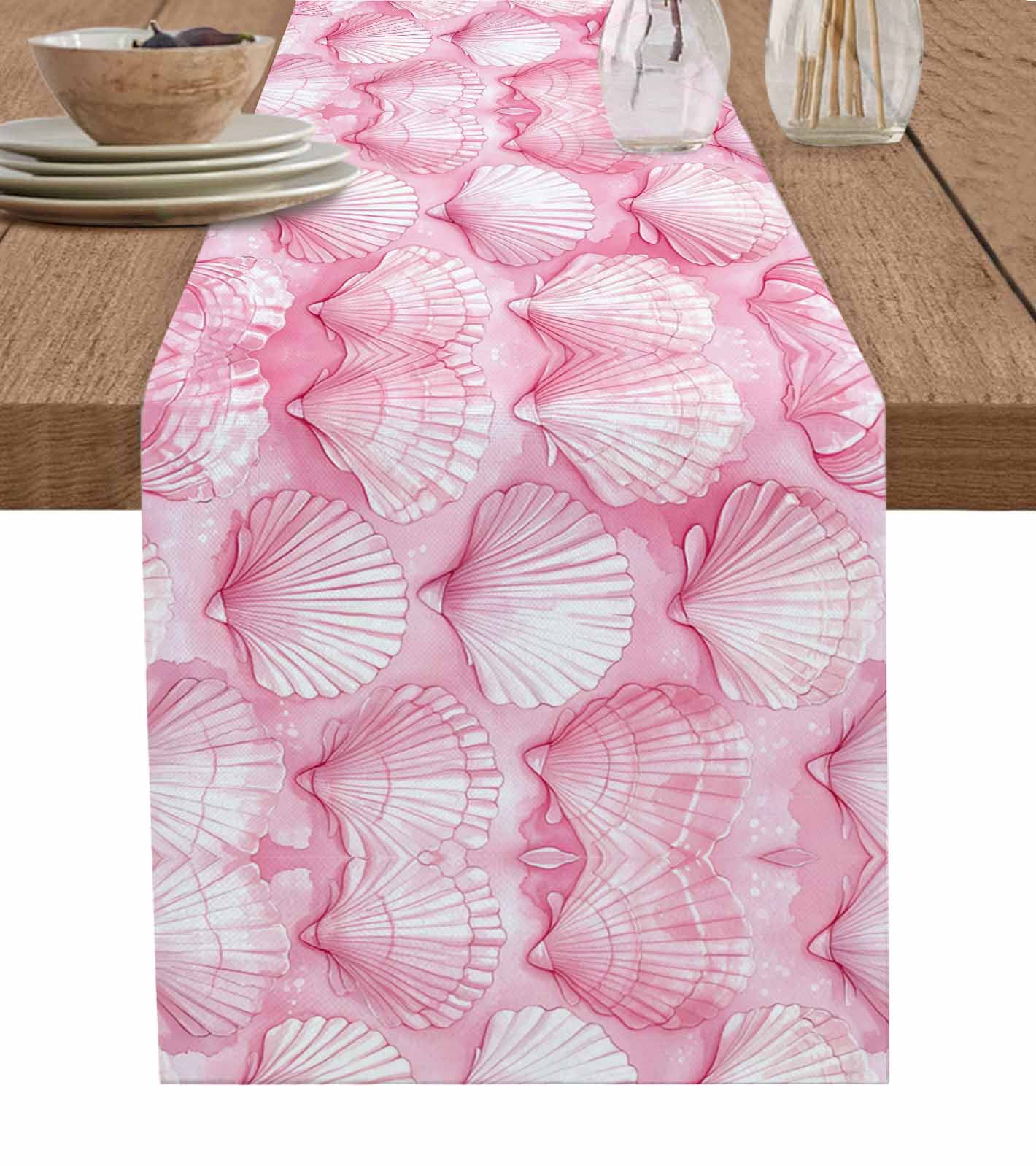 Hokiten Table Runners 72 Inches Long Dress Scarves, Pink Coastal ...