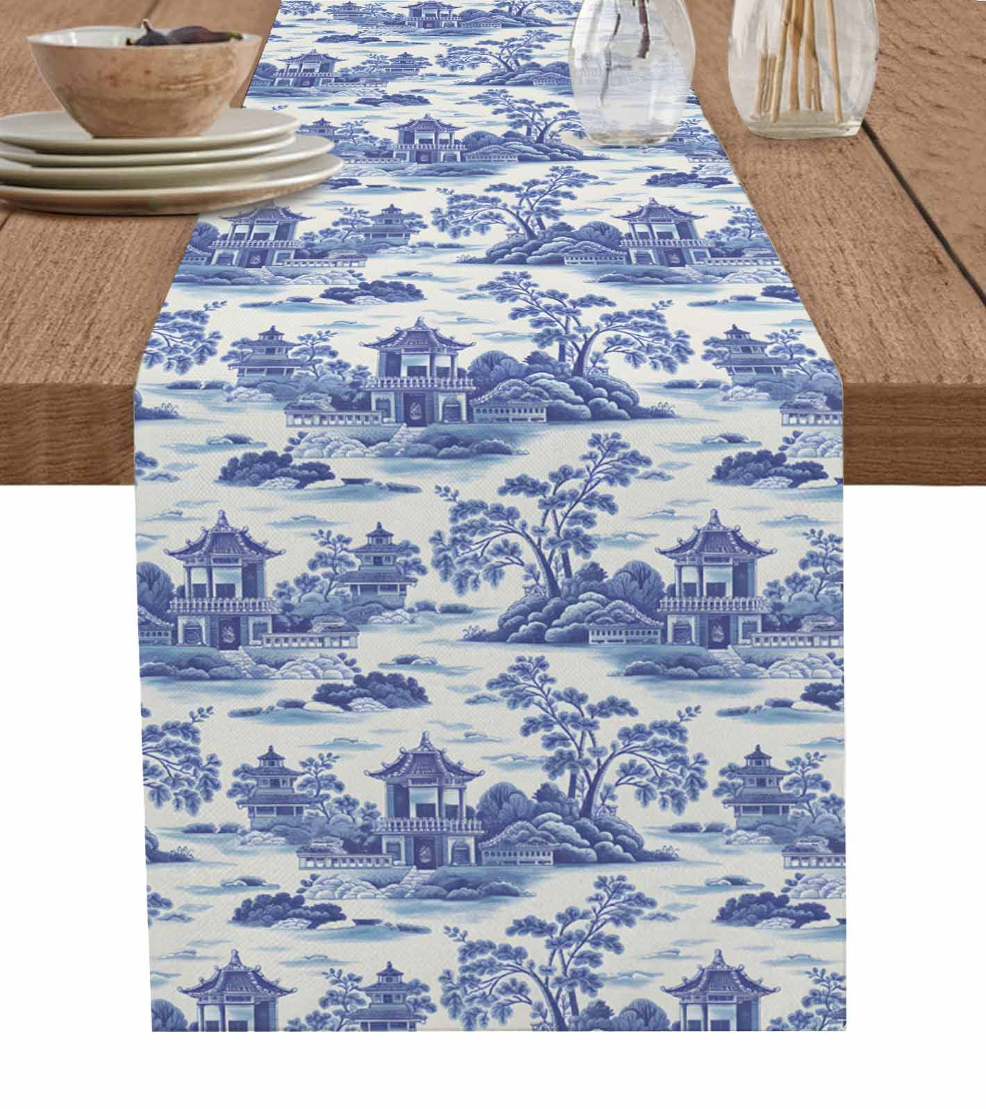 Hokiten Table Runners 72 Inches Long Dress Scarves, Purple Garden ...