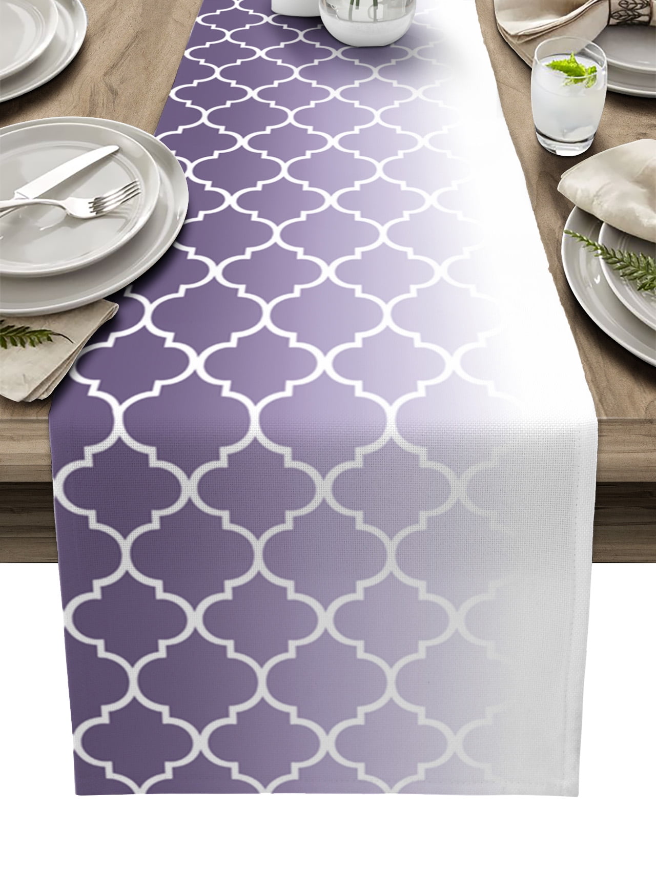 Hokiten Table Runners 72 Inches Long Dress Scarves, Purple Modern ...