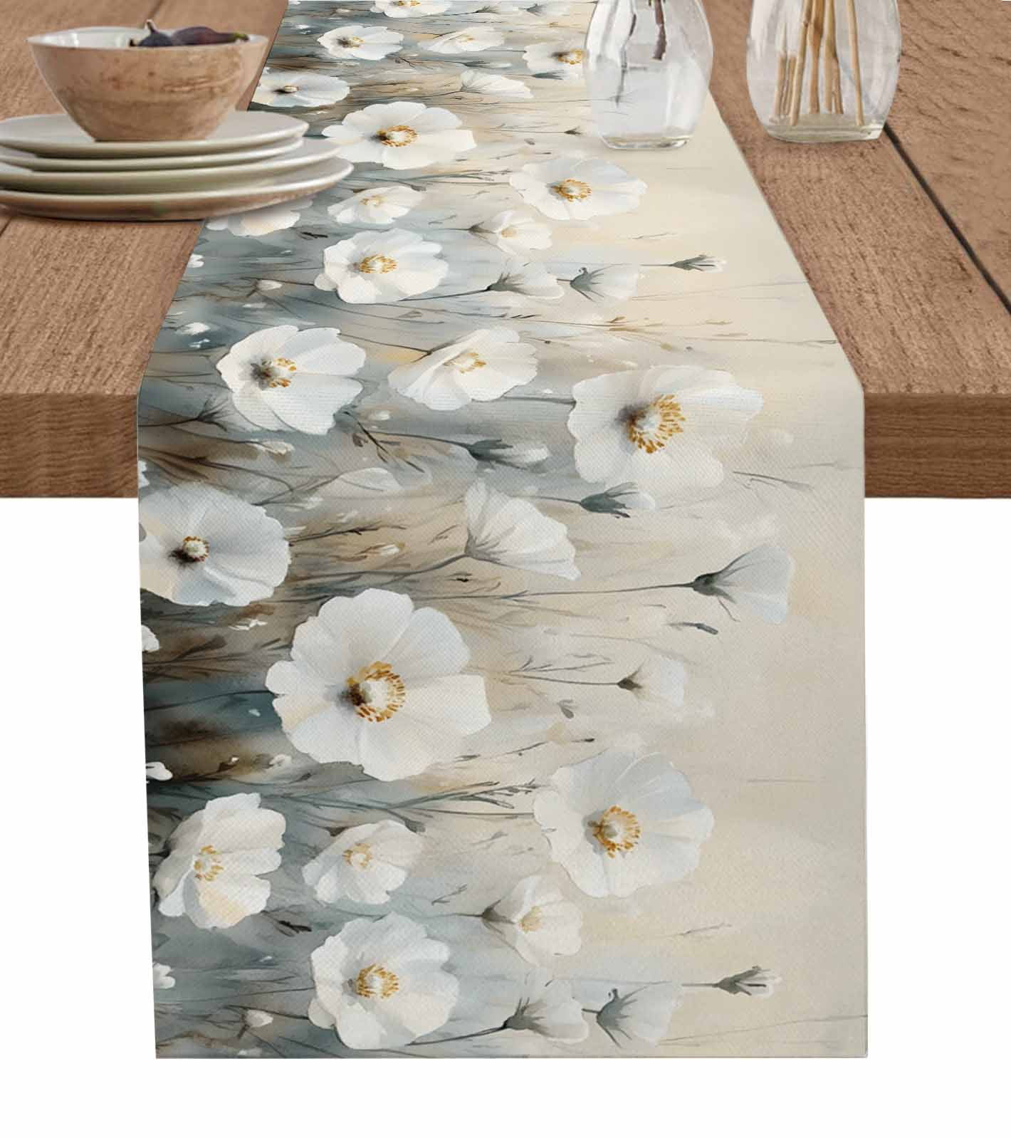 Hokiten Table Runners 72 Inches Long Dress Scarves, Spring Floral ...