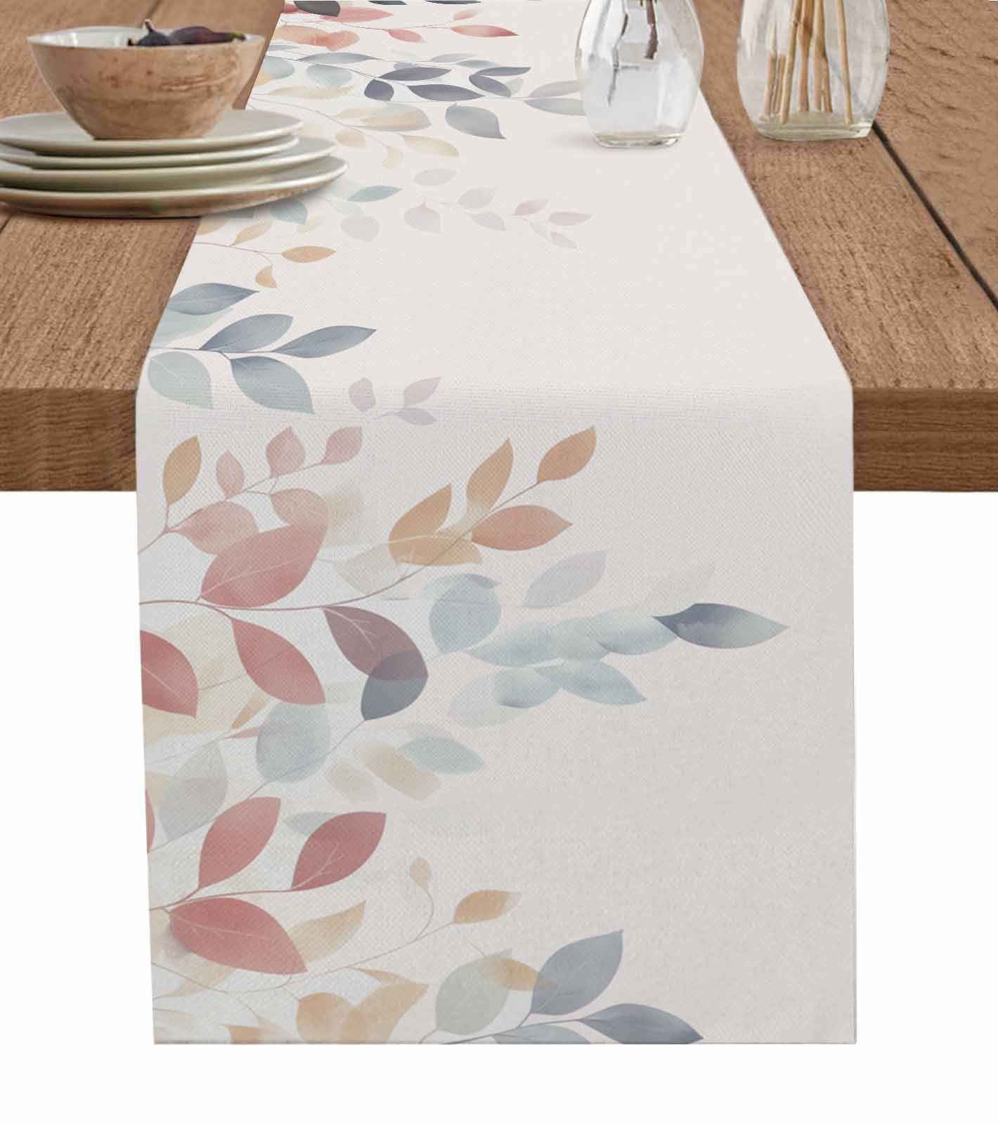 Hokiten Table Runners 72 Inches Long Dress Scarves, Spring Leaves ...