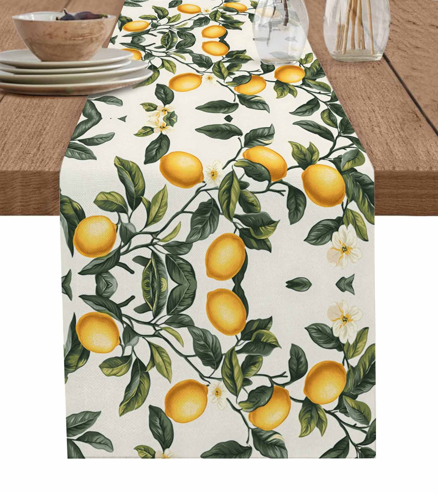 Hokiten Table Runners 72 Inches Long Dress Scarves, Summer Lemon ...