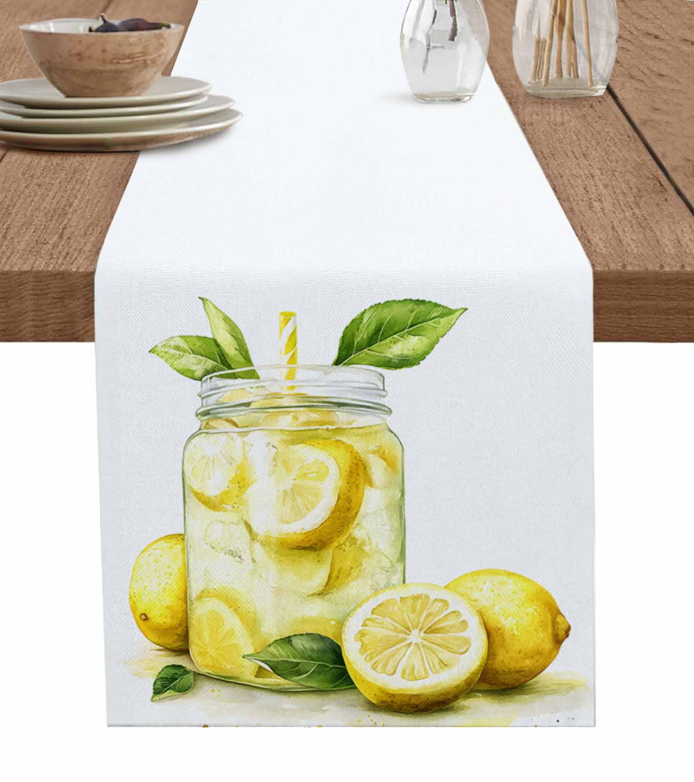 Hokiten Table Runners 72 Inches Long Dress Scarves, Summer Lemon ...