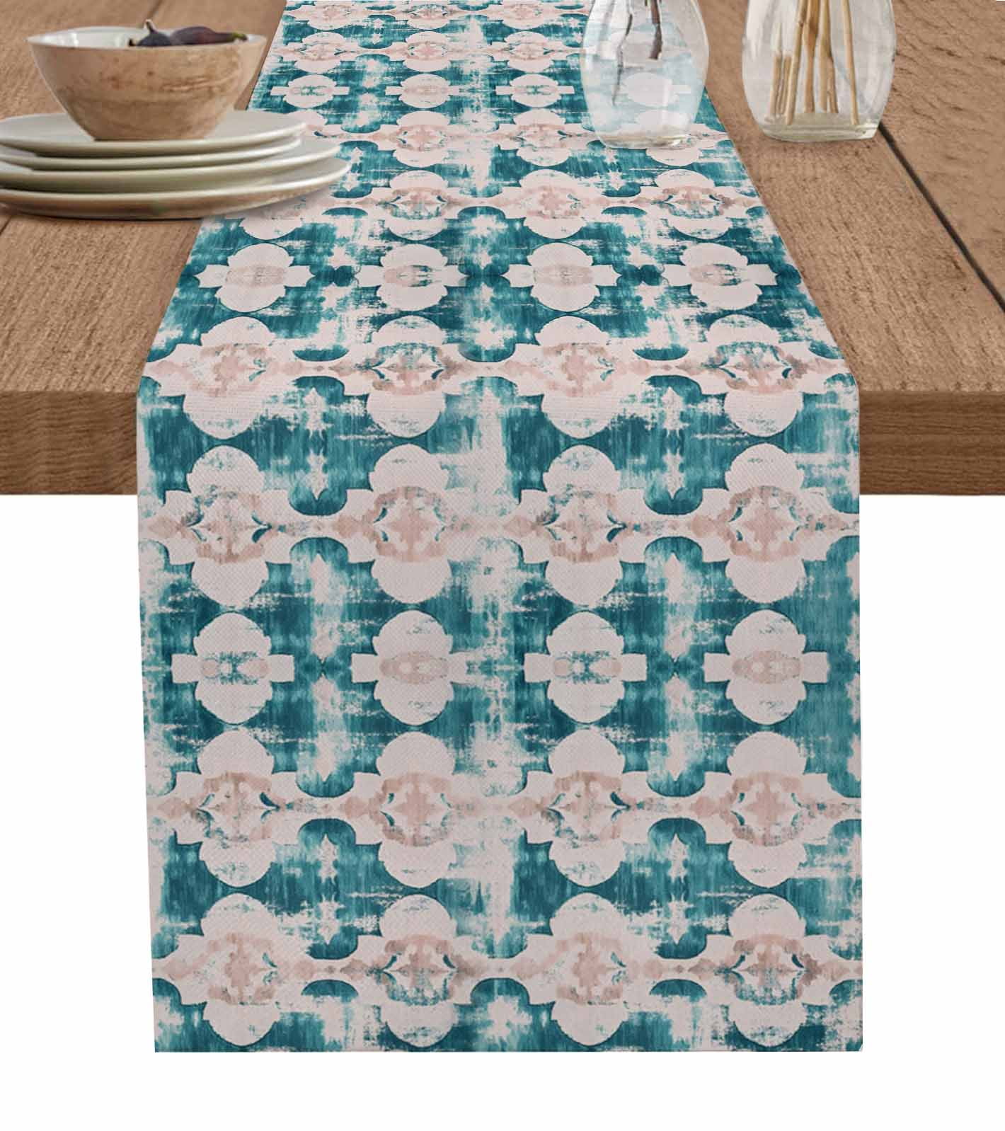 Hokiten Table Runners 72 Inches Long Dress Scarves, Teal Boho Farmhouse ...