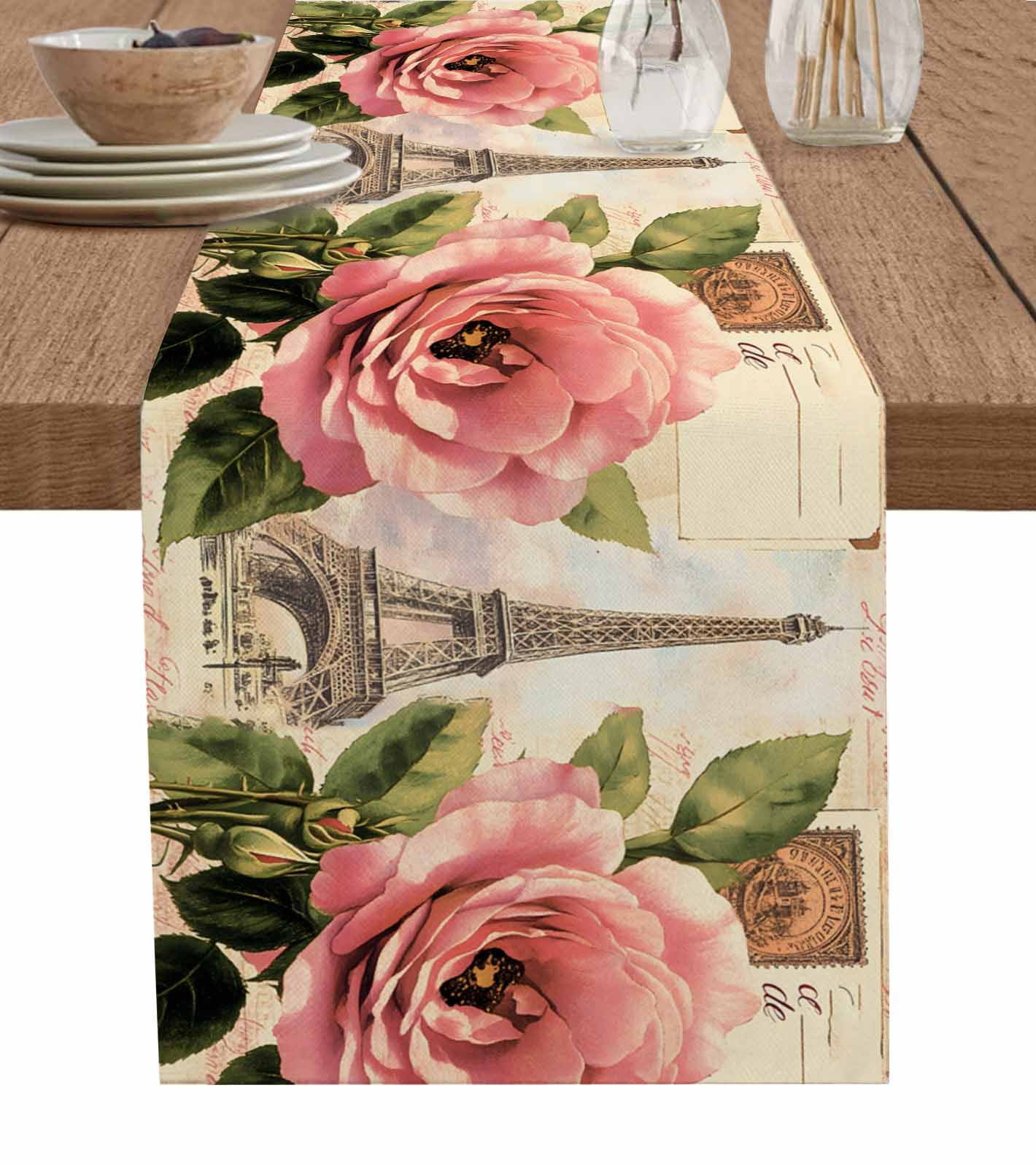 Hokiten Table Runners 72 Inches Long Dress Scarves, Vintage Floral ...