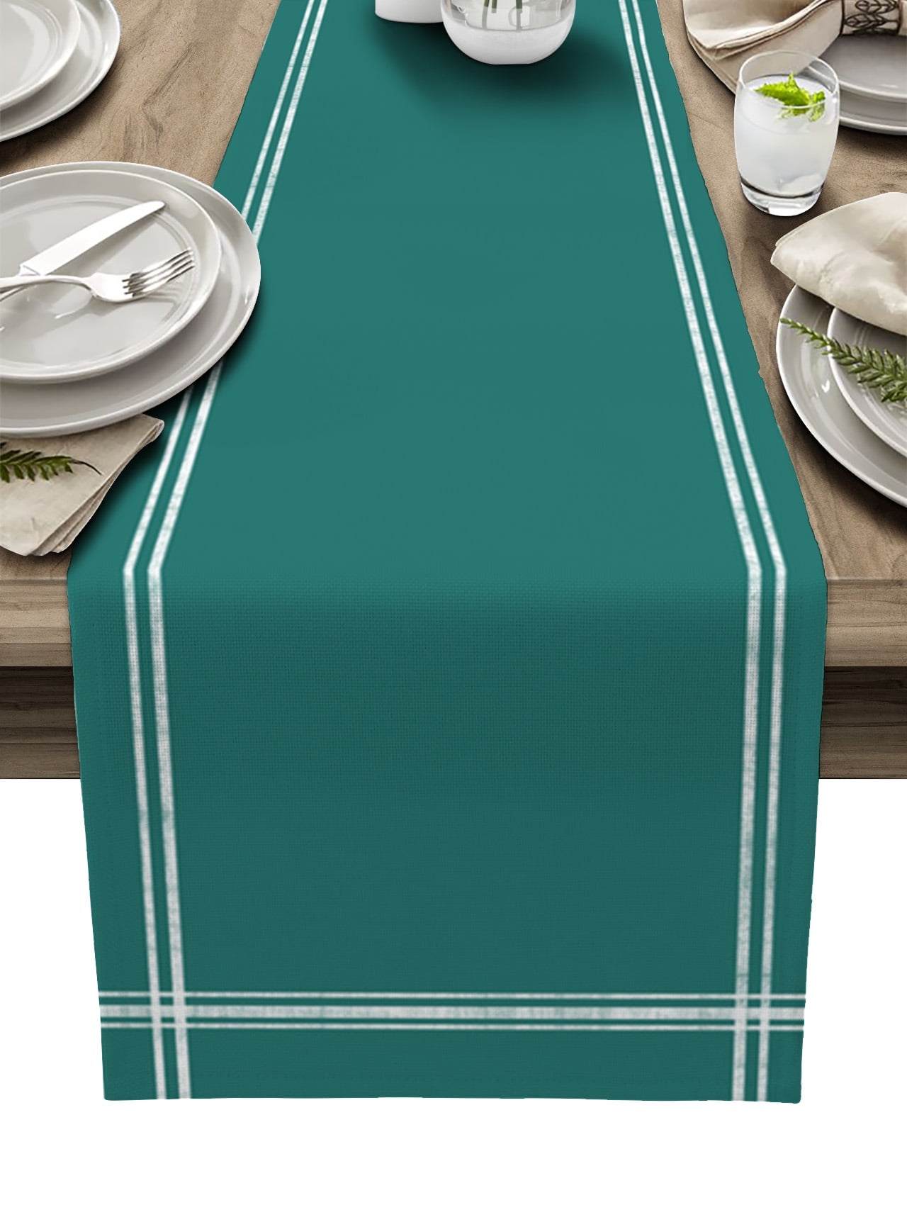 Hokiten Table Runners 90 Inches Long Dress Scarves, Dark Blue Farmhouse ...