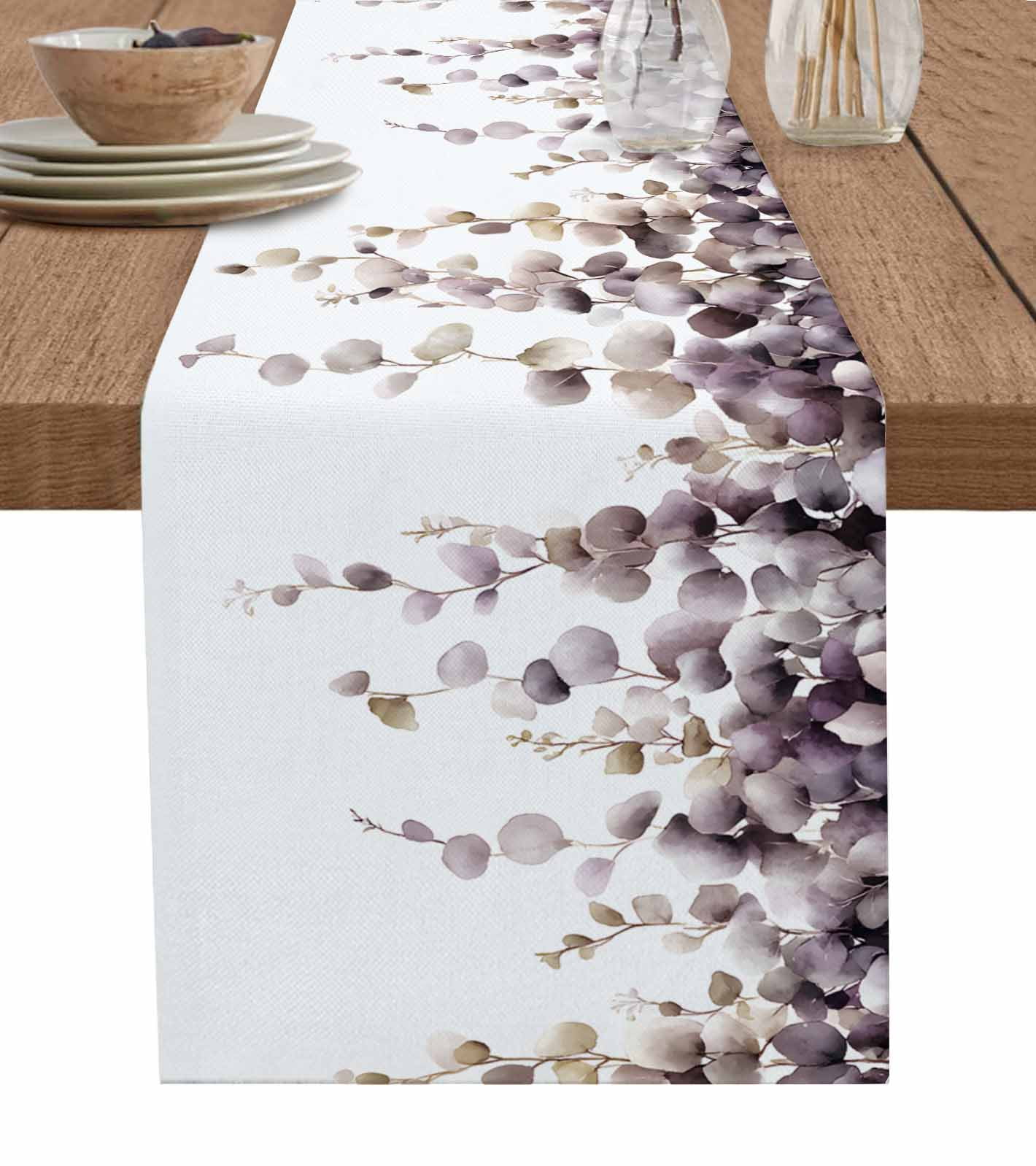 Hokiten Table Runners 90 Inches Long Dress Scarves, Farmhouse Leaves ...