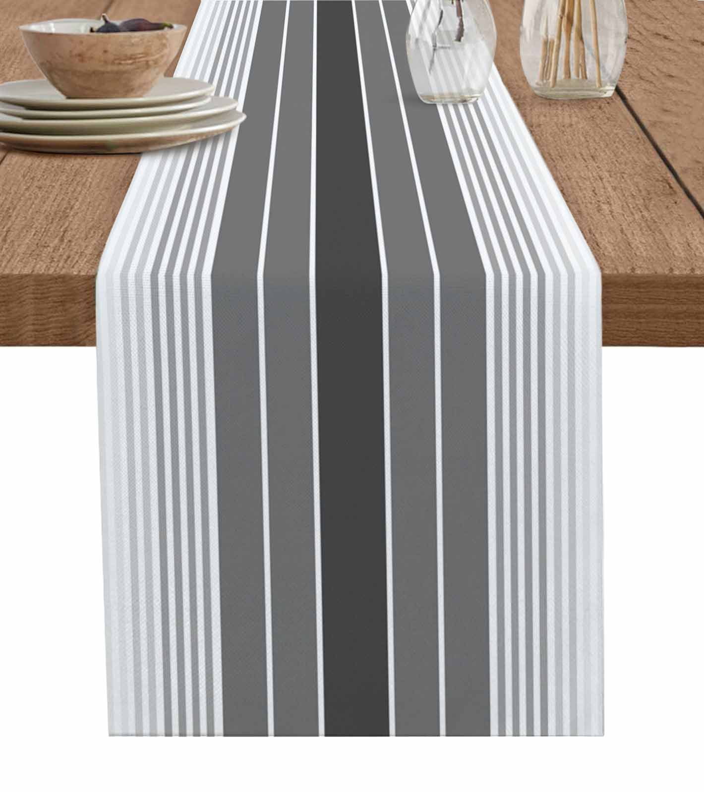 Hokiten Table Runners 90 Inches Long Dress Scarves, Gray Ombre Stripe ...
